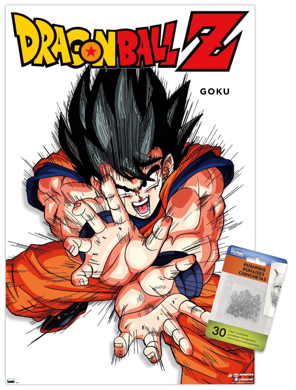 Dragon Ball Z - Goku Feature Series Wall Poster with Push Pins, 14.725 ...