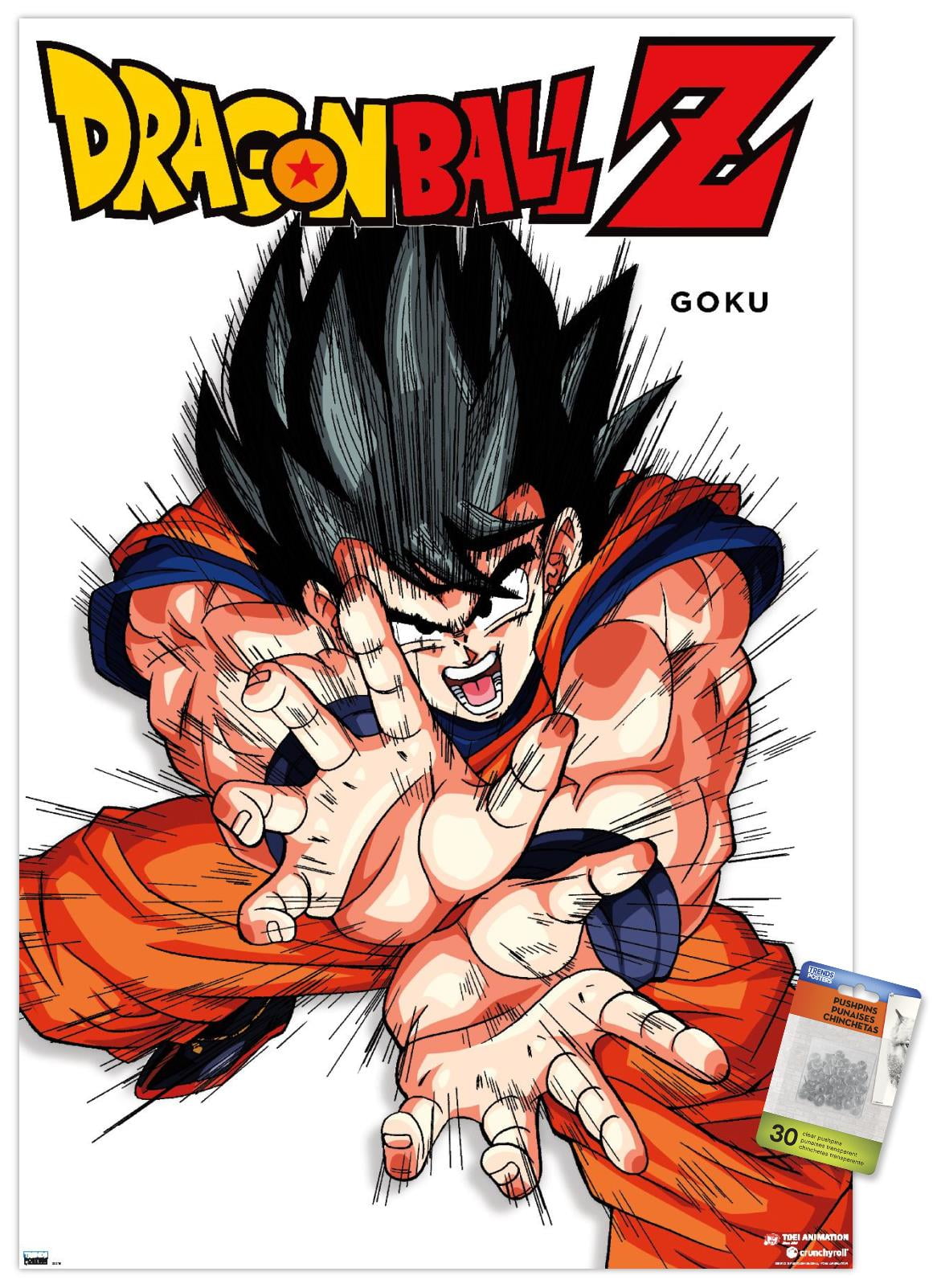 Dragon Ball Z - Goku Feature Series Wall Poster with Push Pins, 22.375 ...