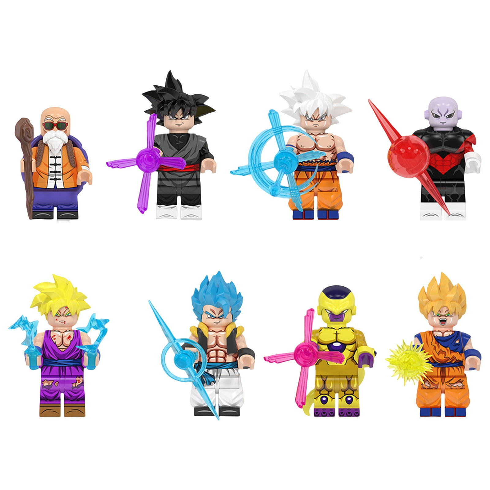 Dragon Ball Z Goku Figure Minifigures – Set of 8 Including Master Roshi ...