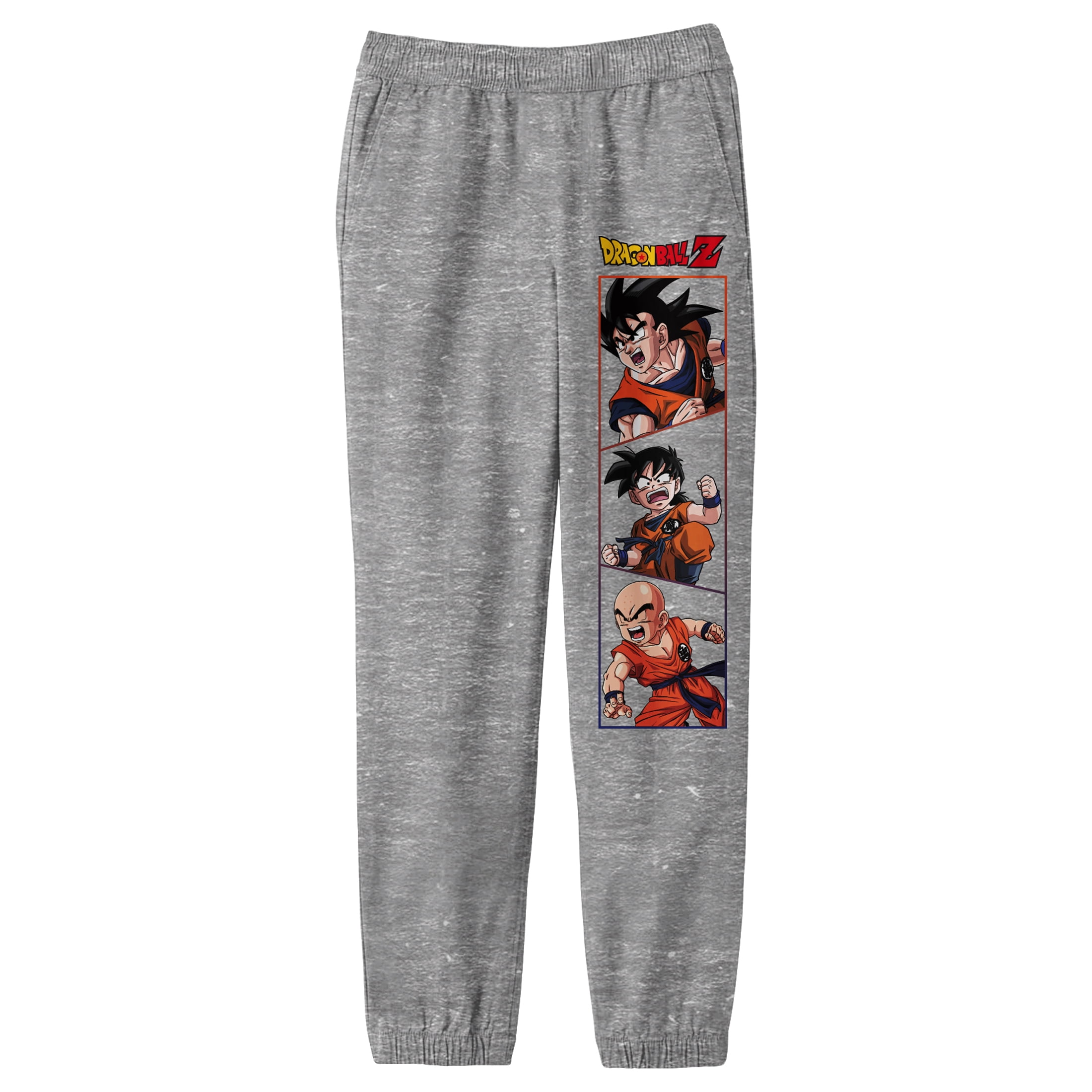 Dragon Ball Z Goku Gohan & Krillin Boy's Athletic Heather Jogger Pants ...