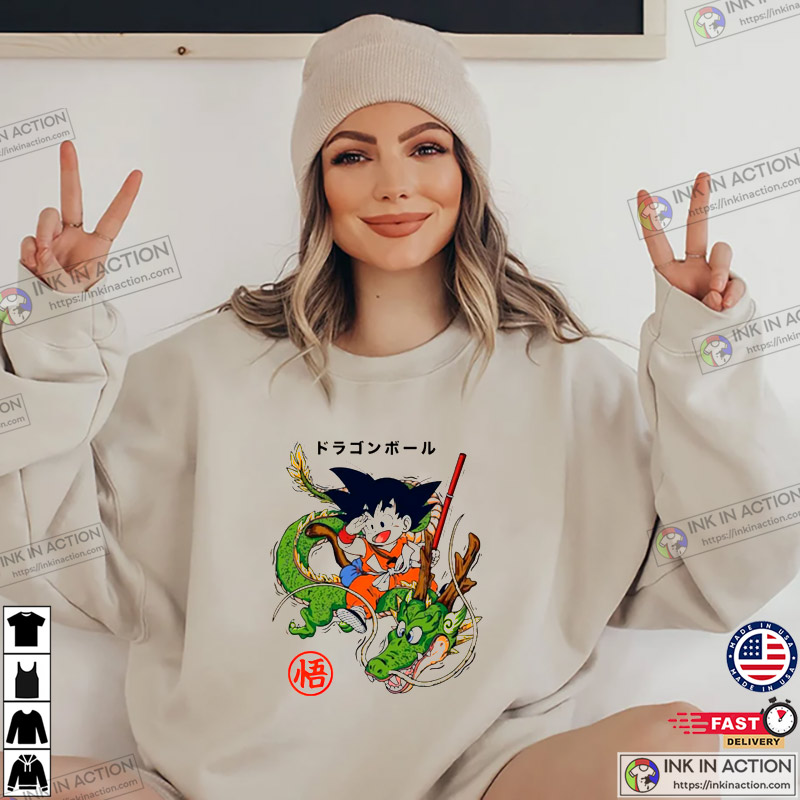 Dragon Ball Z Goku Kid x Shenron Anime Shirt - Walmart.com