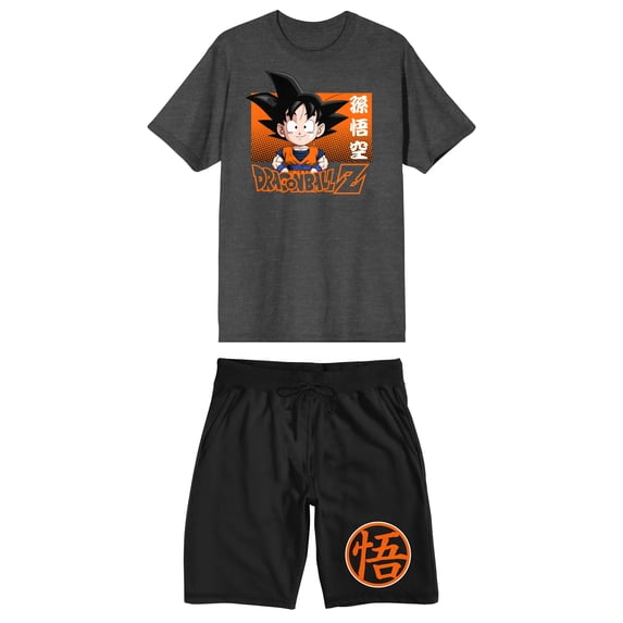 Dragon Ball Z Goku Men's Sleep Short Set-Small - Walmart.com