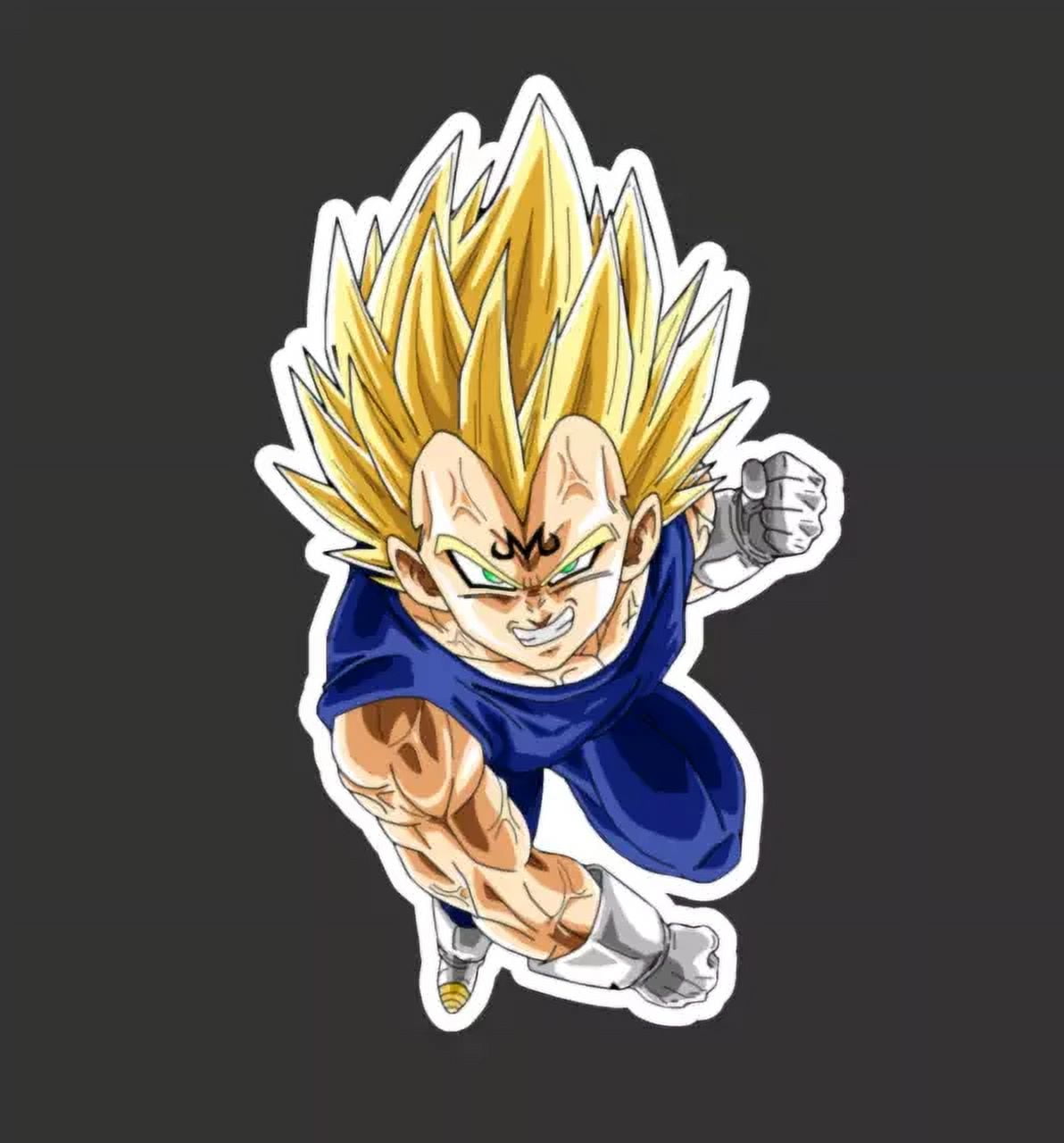 Dragon Ball Z Majin Vegeta Die Cut Sticker Phone Decal Water Bottle ...