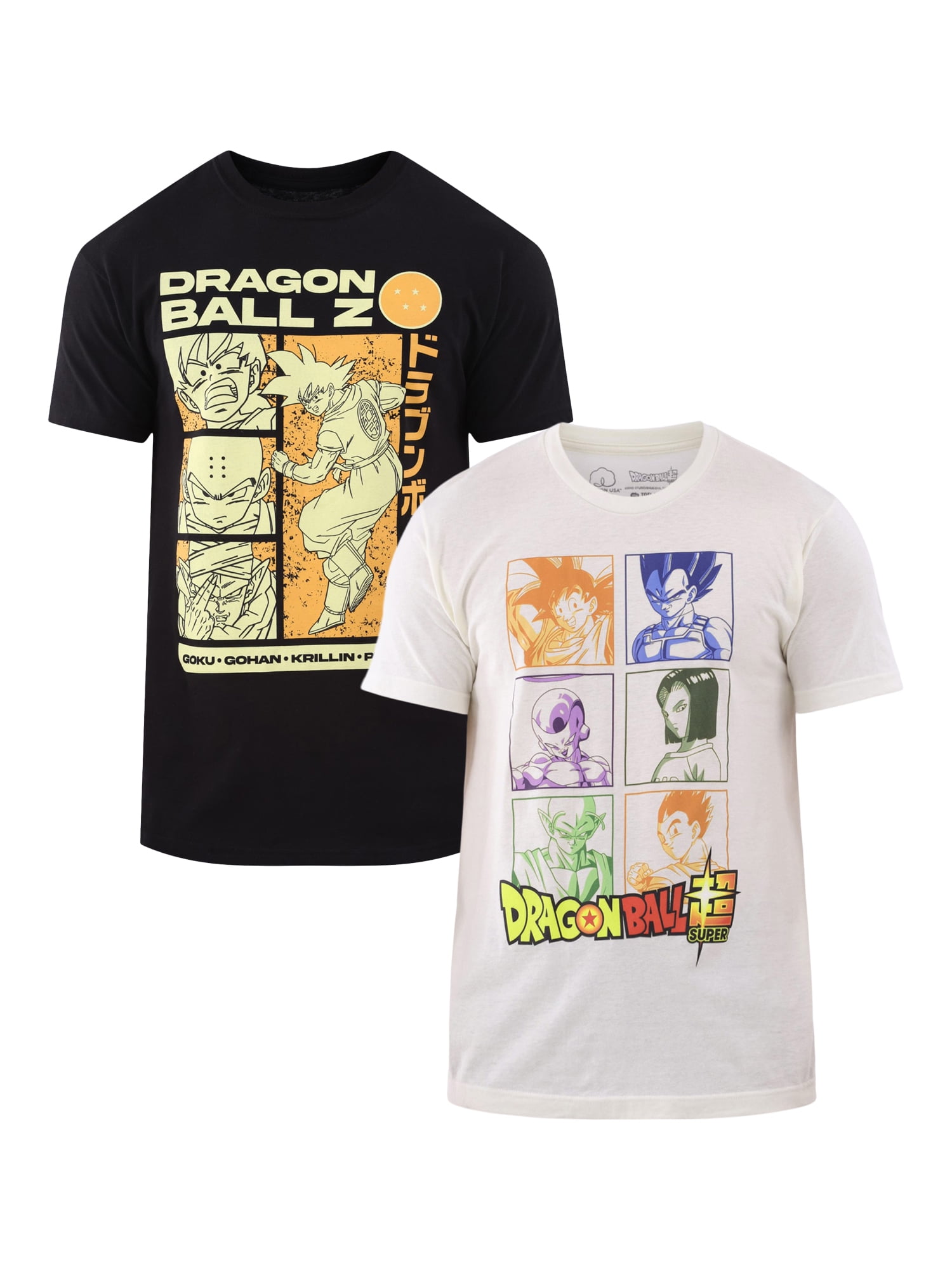 Dragon Ball Z Men's & Big Men's Graphic Tees, 2-Pack, Sizes S-3XL ...