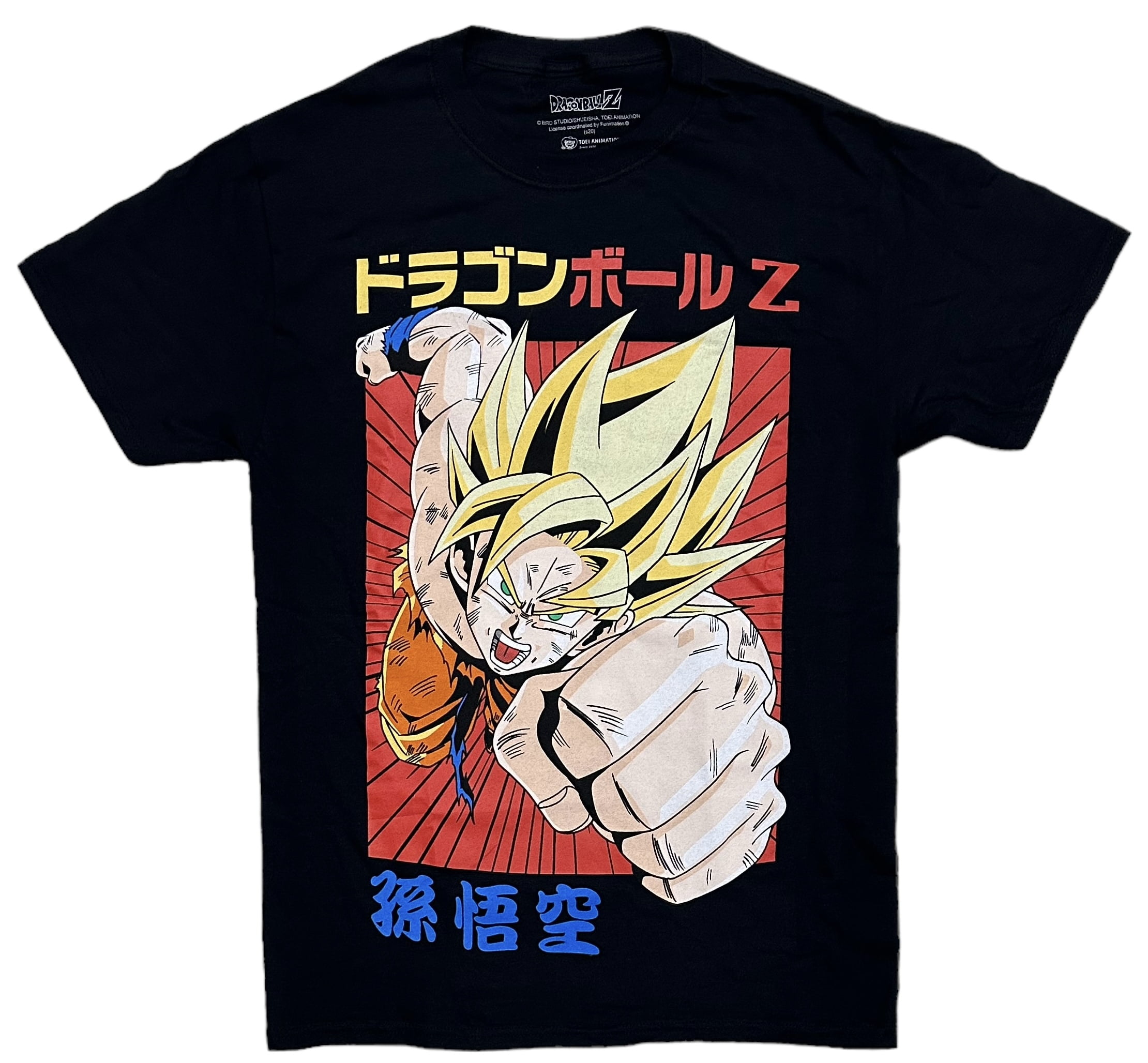 Dragon Ball Z Men's Super Sayian Goku Jumbo Print Japanese Anime Tee T ...