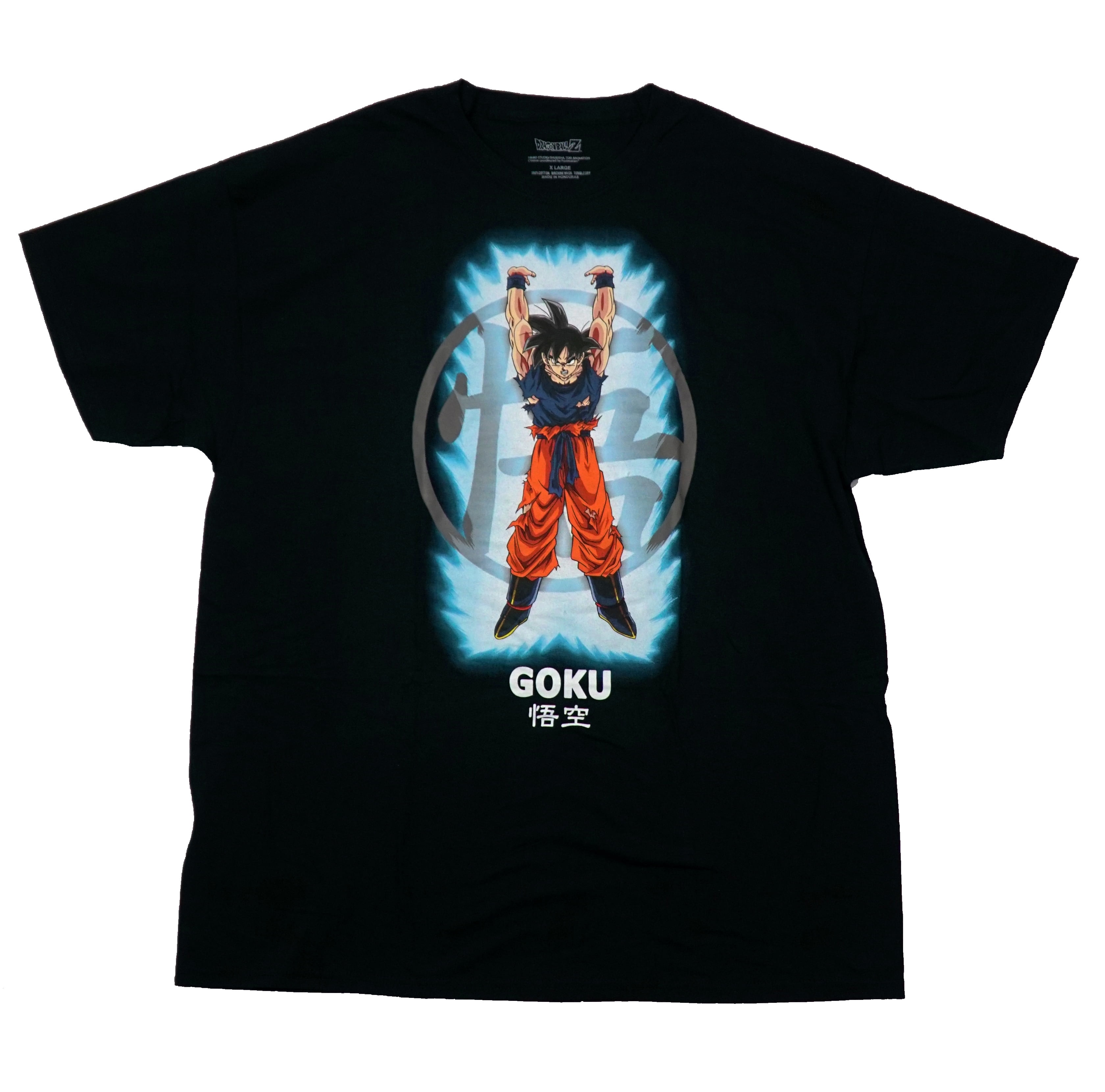 Dragon Ball Z Mens T-Shirt - Goku In Ripped Clothing Powerful Force (X ...