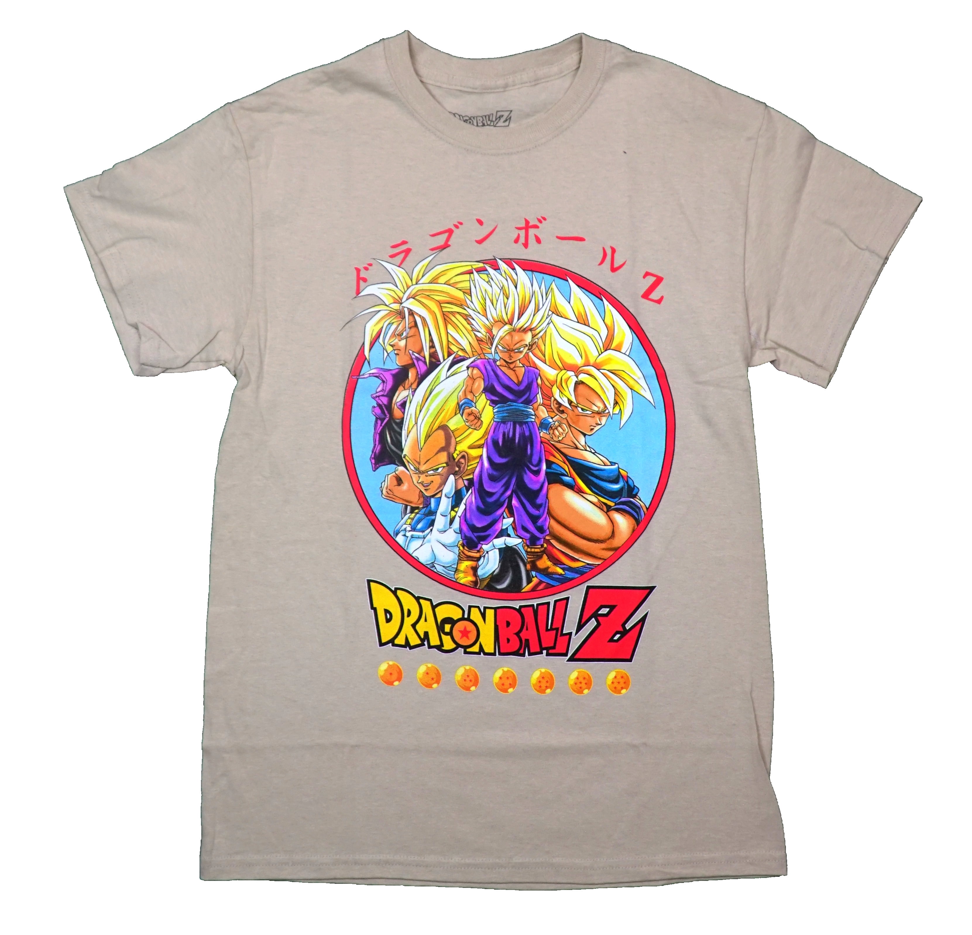 Dragon Ball Z Mens T-Shirt - Sayian Gohan 5 Poses In Red Circle and ...