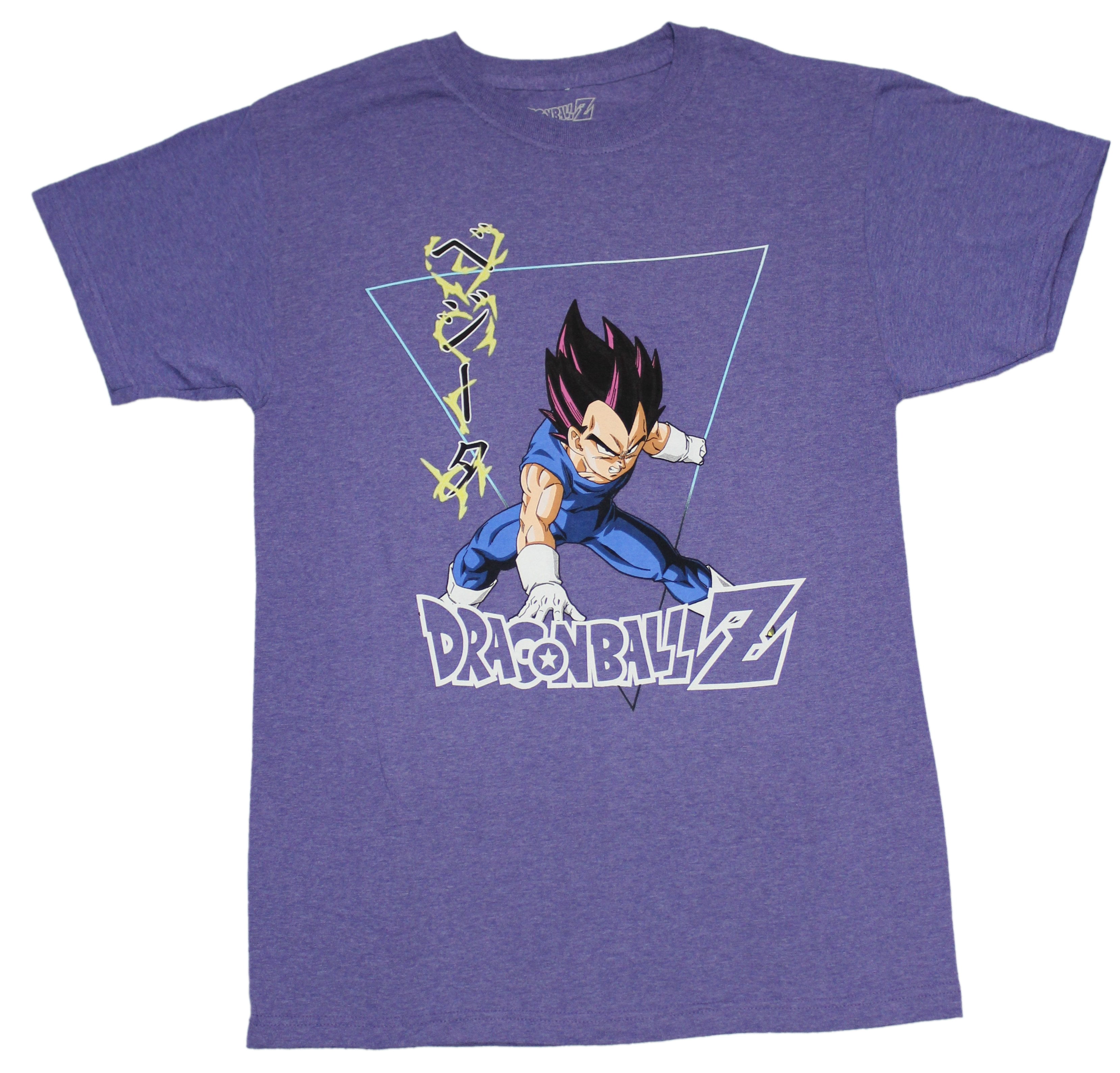 Dragon Ball Z Mens T-Shirt - Vegeta Power Stance Triangle Image (Small ...