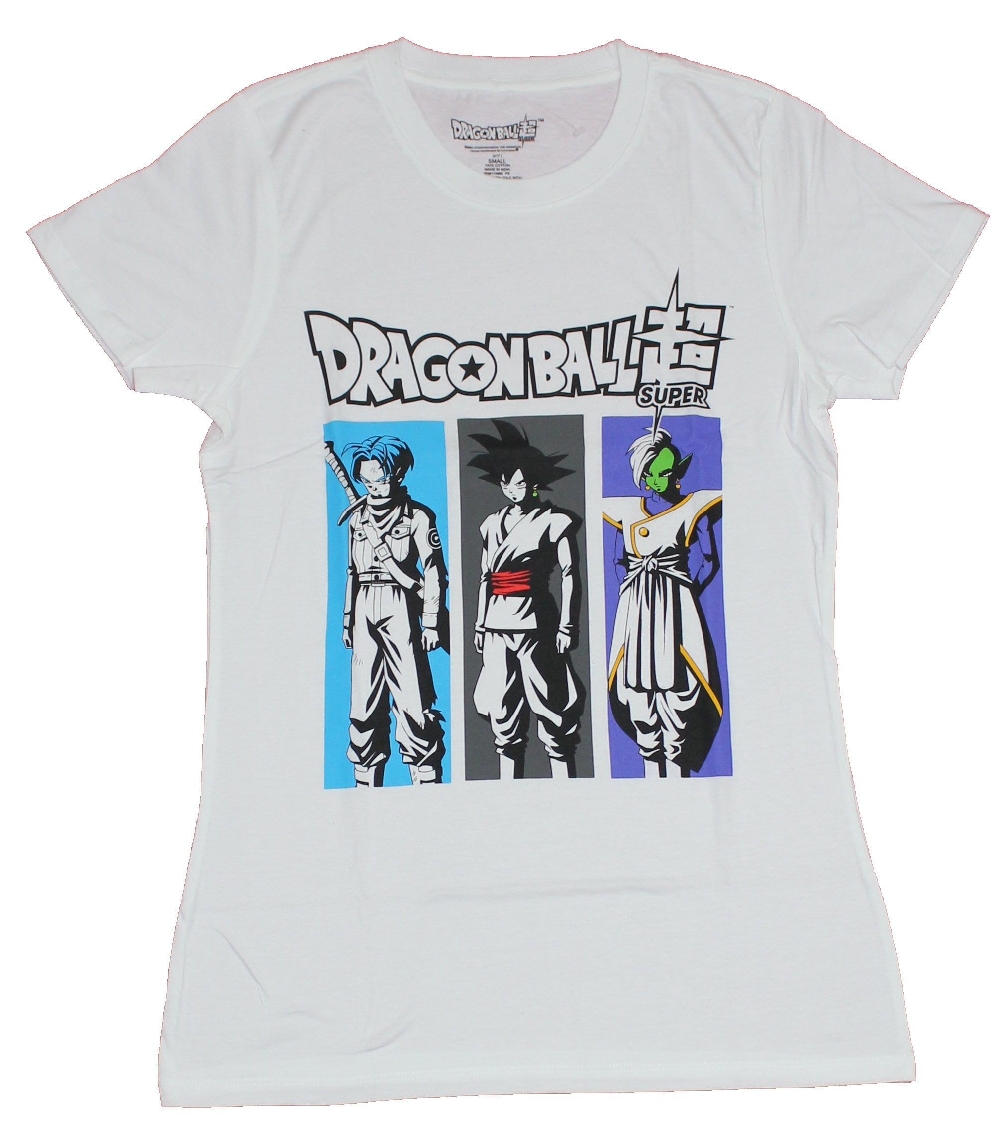 Dragon Ball Z Super Girls Juniors T-Shirt - Trunks Goku and Zamasu ...