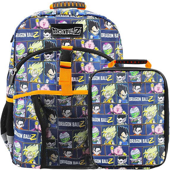 Dragon Ball Z Super Saiyan 2-Piece 16" Premium Backpack & Lunch Kit Set ...