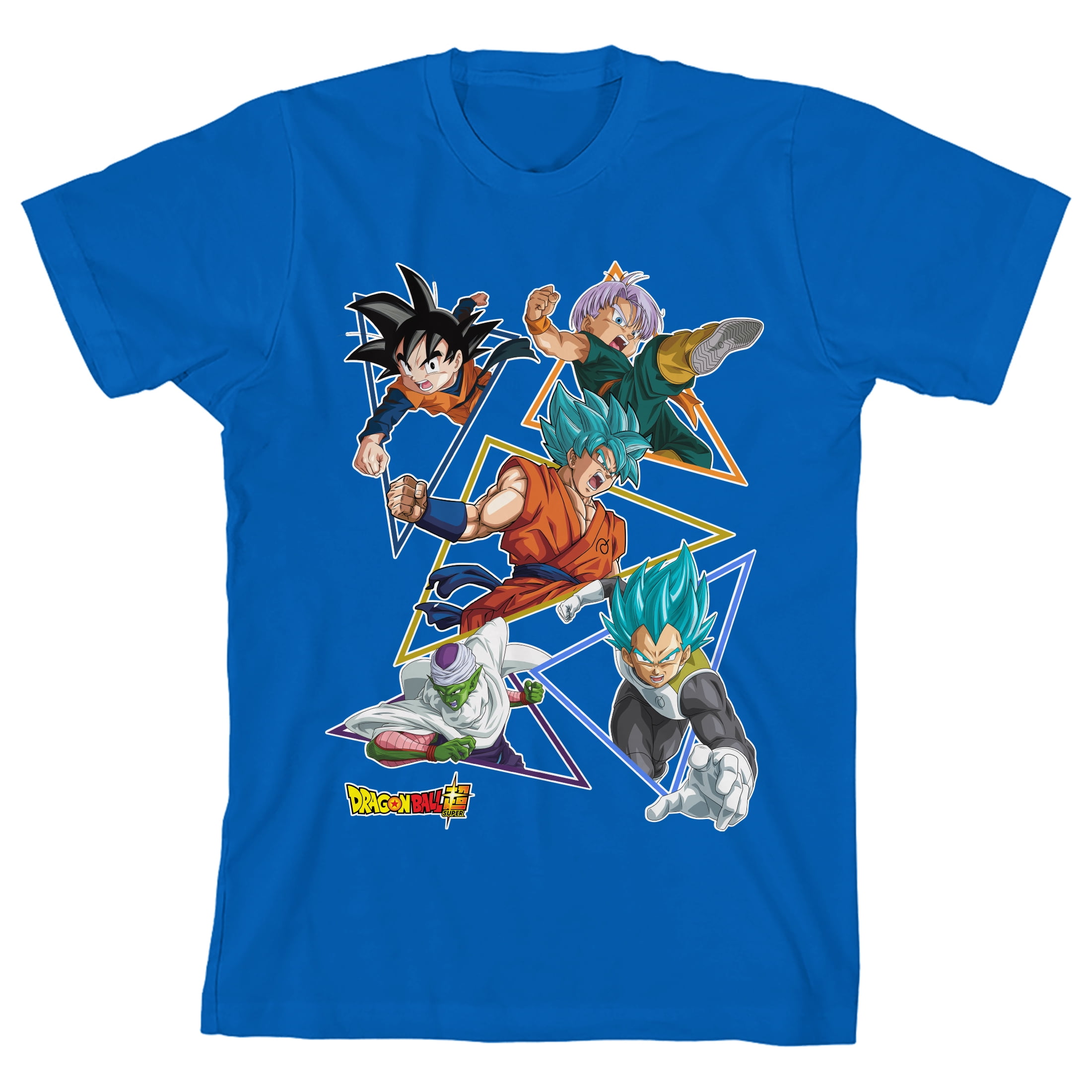 Dragon Ball Z Super Saiyan Characters Youth Royal Blue Short Sleeve Tee ...