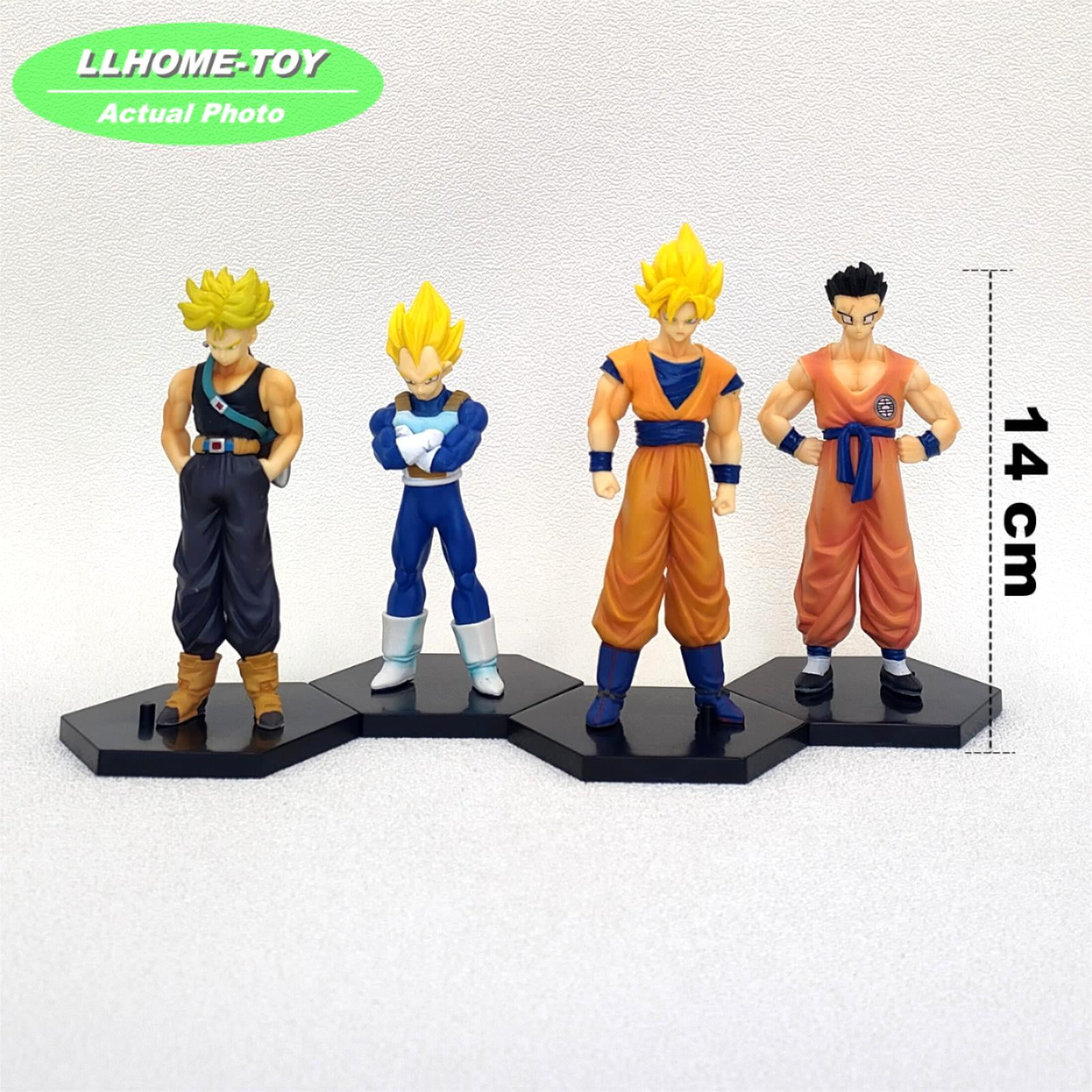 Dragon Ball Z Super Saiyan Goku Gohan Vegeta Trunks 4Pcs Figure Cake ...