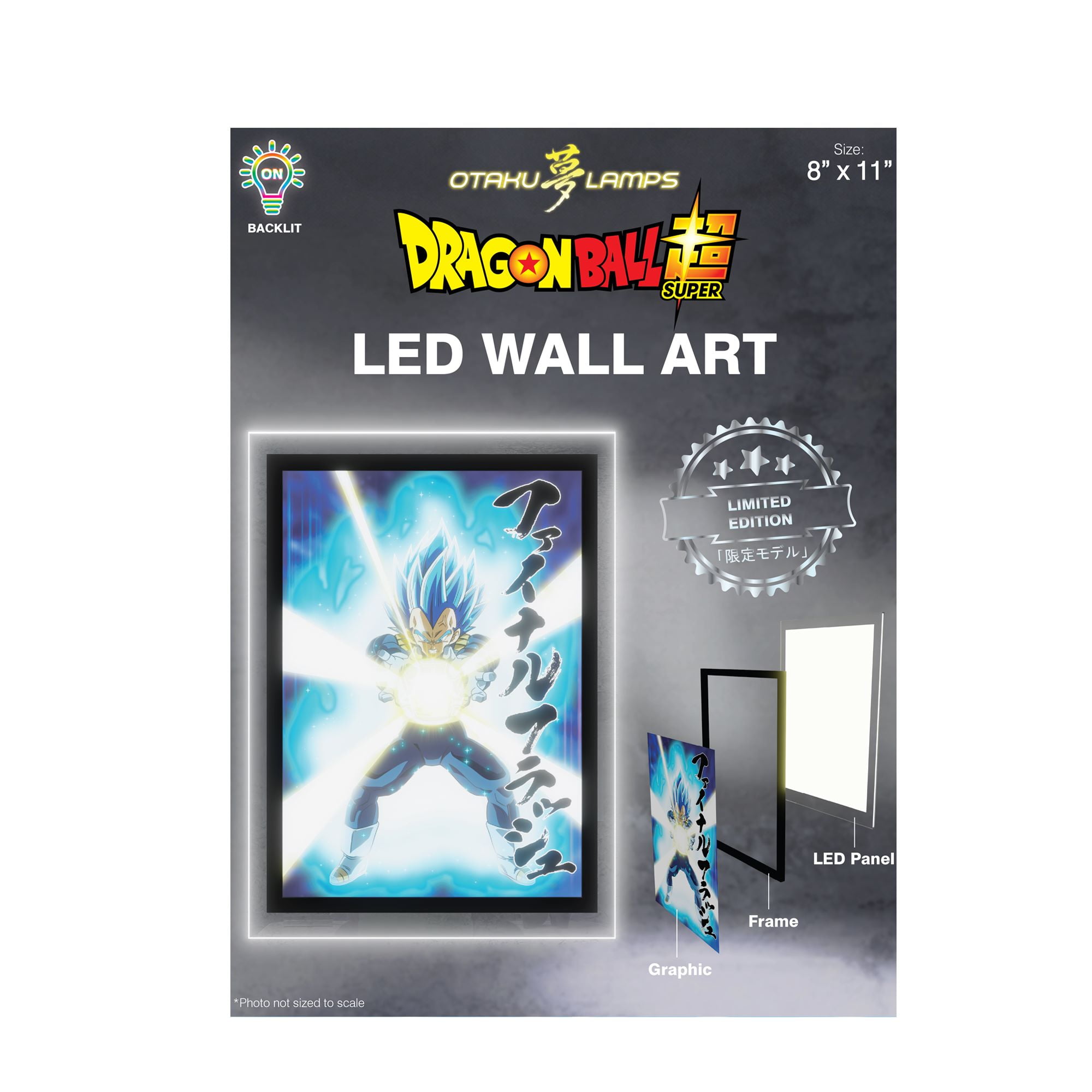 Dragon Ball Z Super Vegeta Backlit LED 11" Wall Art- Limited Edition ...