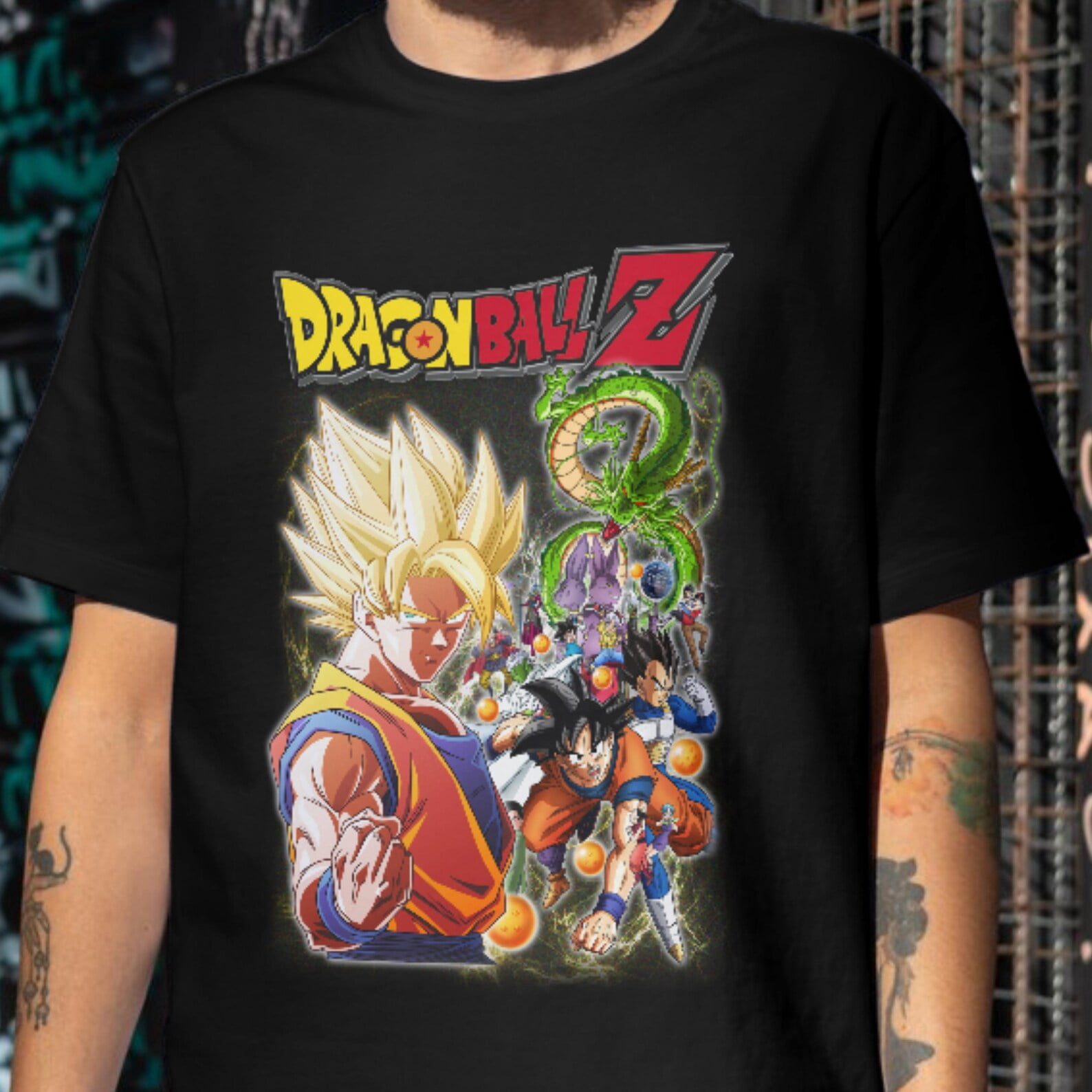 Dragon Ball Z T-Shirt, Retro Bootleg 90s Anime Tee, Vintage Goku ...