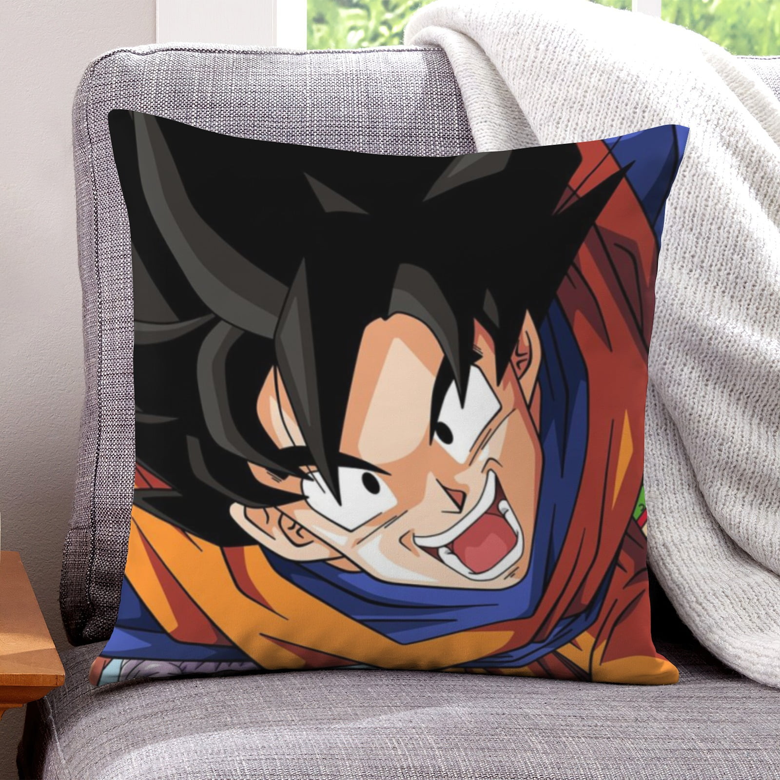 Dragon Ball Z Throw Pillow Covers** Silk Covers – Allergy-Free & Ultra ...
