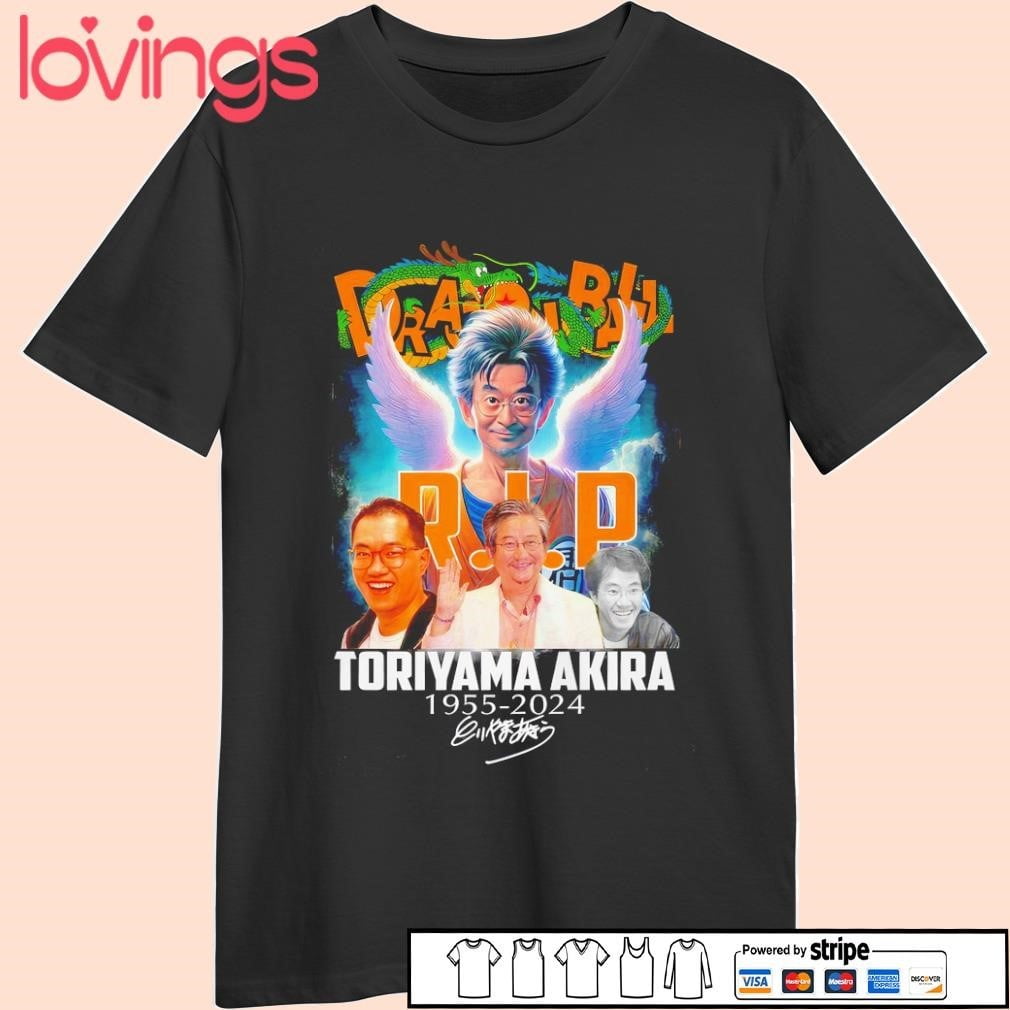 Dragon Ball Z Toriyama Akira 1955-2024 Rip 2955-2024 Signature Shirt ...