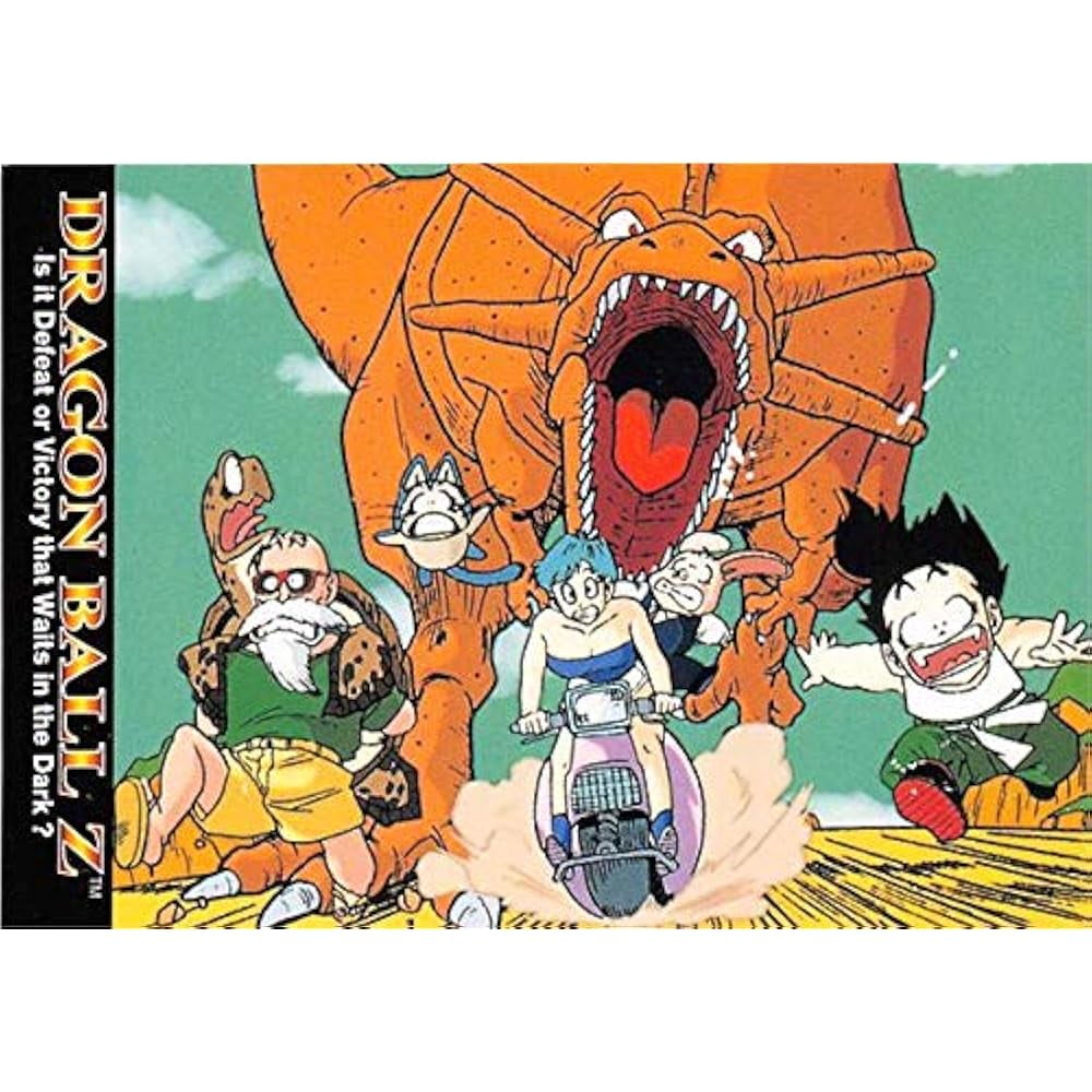 Dragon Ball Z Trading Card 1996 Funimation 54 Gohan Runs From Dinosaur ...