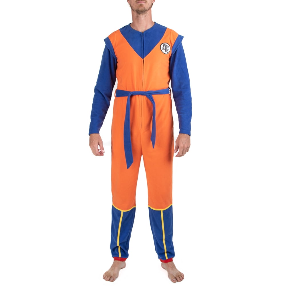 Dragon Ball Z Adult Anime Pajamas, DBZ Union Suit Onesie Sleepwear-M ...
