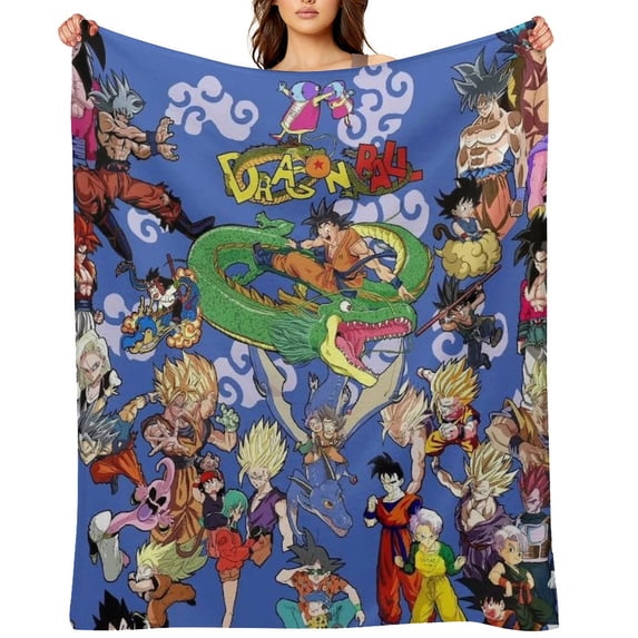 Dragon Ball flannel blanket throw Plush Throw Blanket - Measures - Kids ...