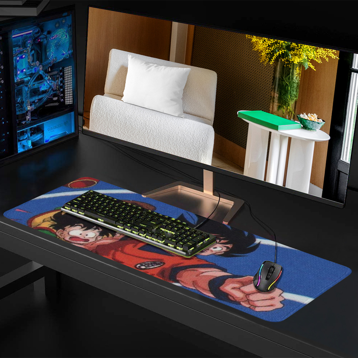 Dragon Ball35*16in Genshin Impact Comfortable Mouse Pad Gaming Mouse ...