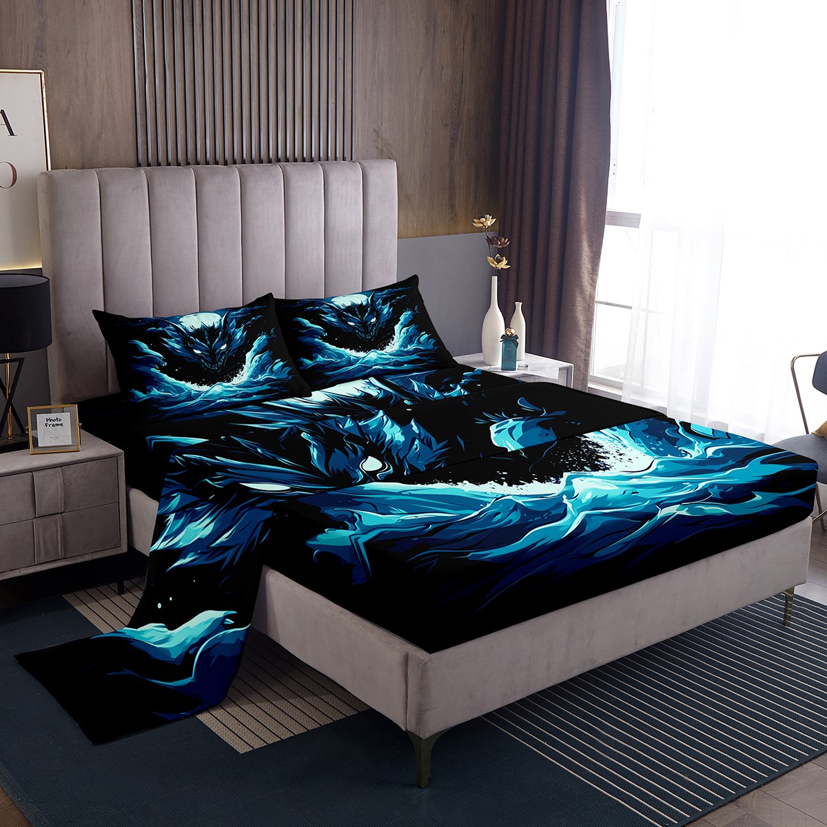 Dragon Bed Sheet Set Twin Size,3D Print Dragon Sheet Set Teens ...