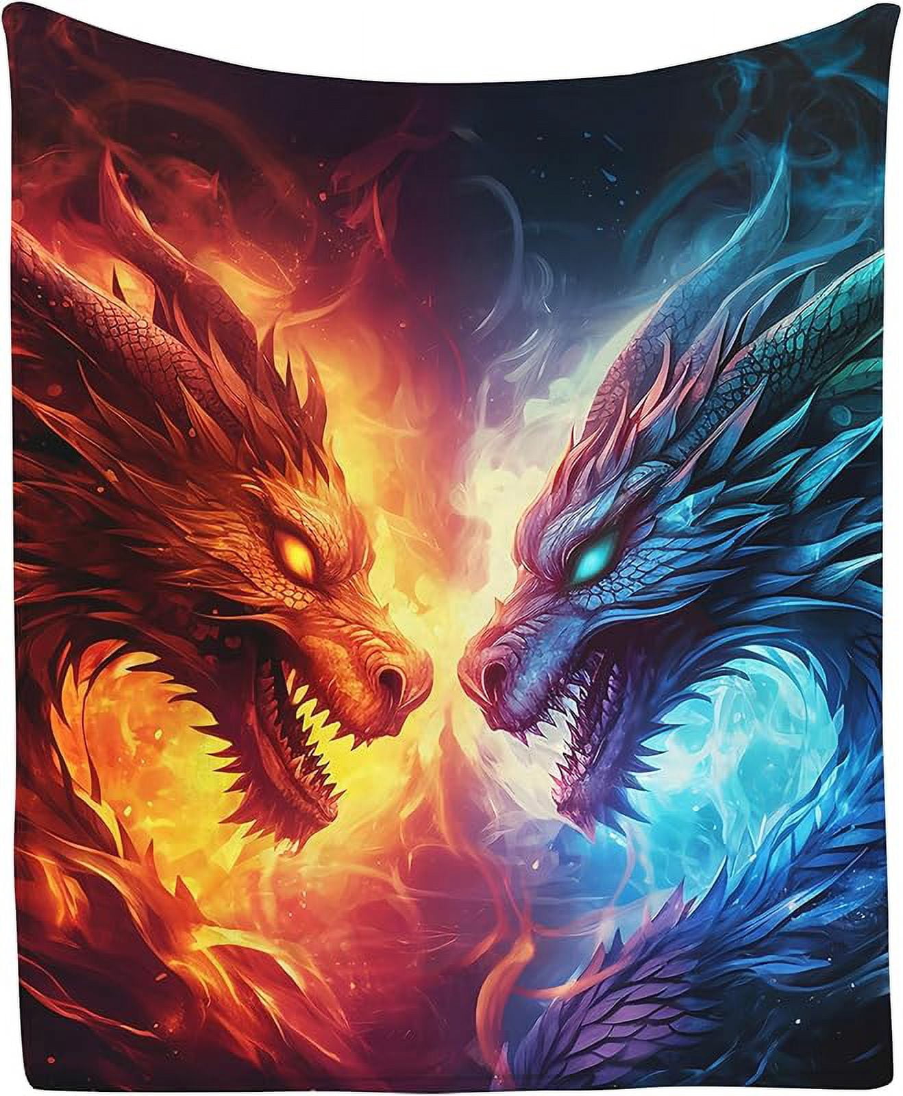 Dragon Blanket, Cool Fire and Ice Dragon Blanket, Dragon Gifts for Men ...
