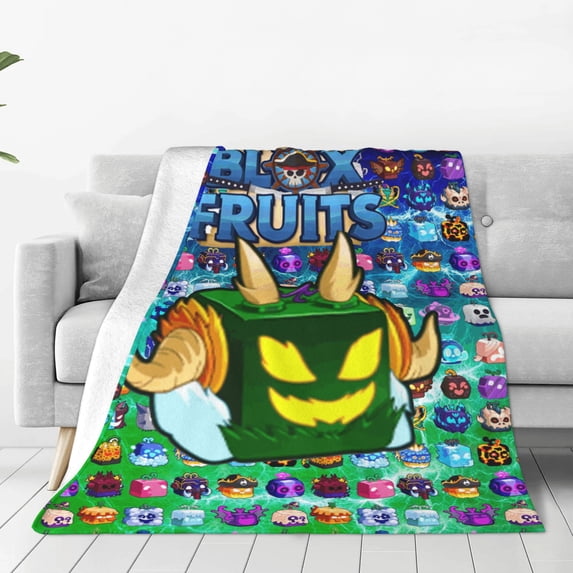 Dragon Blox Fruits Soft Micro Fleece Blanket Throw Lightweight Flannel ...