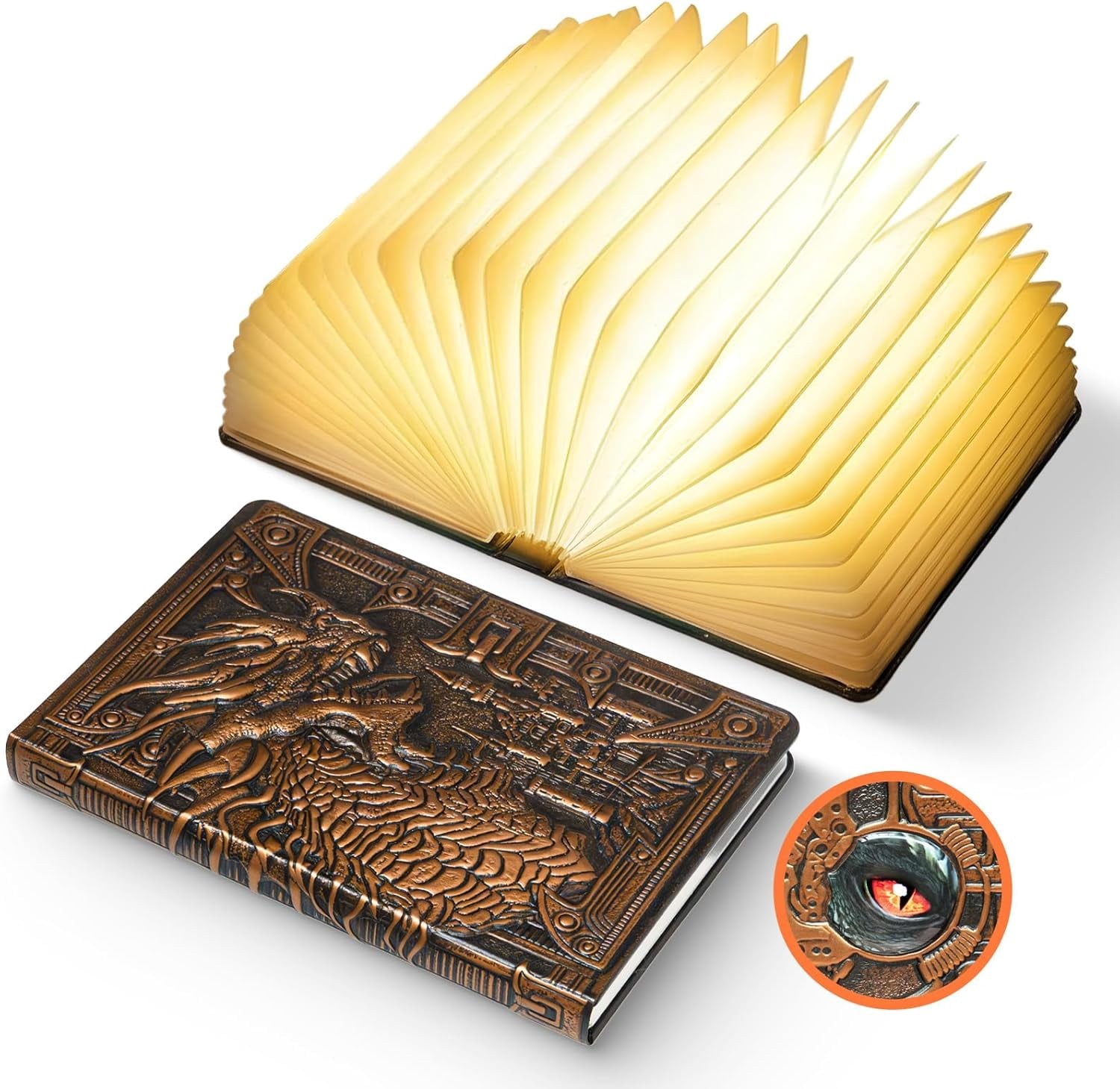 Dragon Book Lamp Dragon Night Light, Portable Book Lovers Gifts for ...