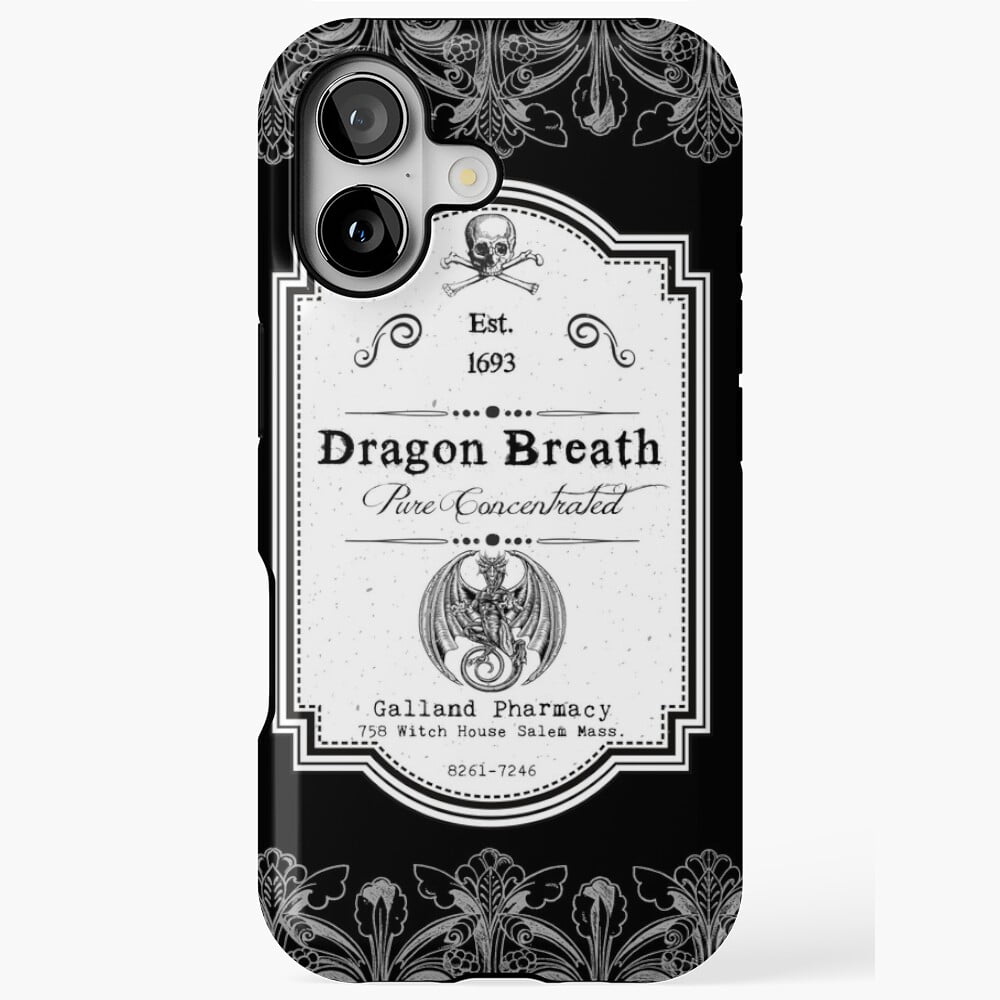 Dragon Breath Potion Label Gothic Retro Illustration Case iPhone 11 12 ...