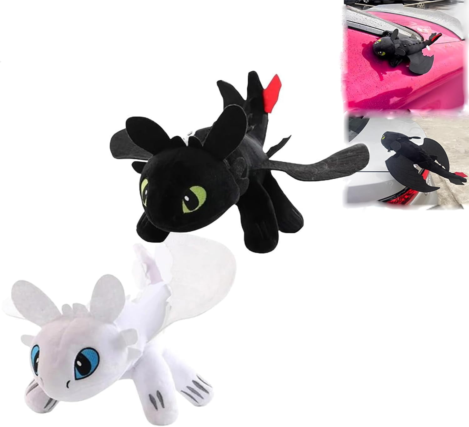 Dragon Car Accessory with Movable Wings, Toothless Little Dragon ...