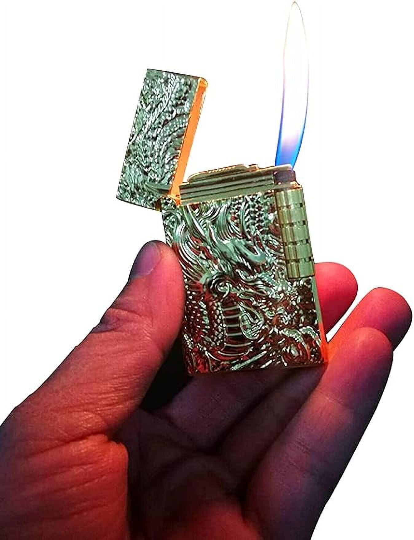 Dragon Carved Soft Flame Butane Lighter(No Butane) - Walmart.com