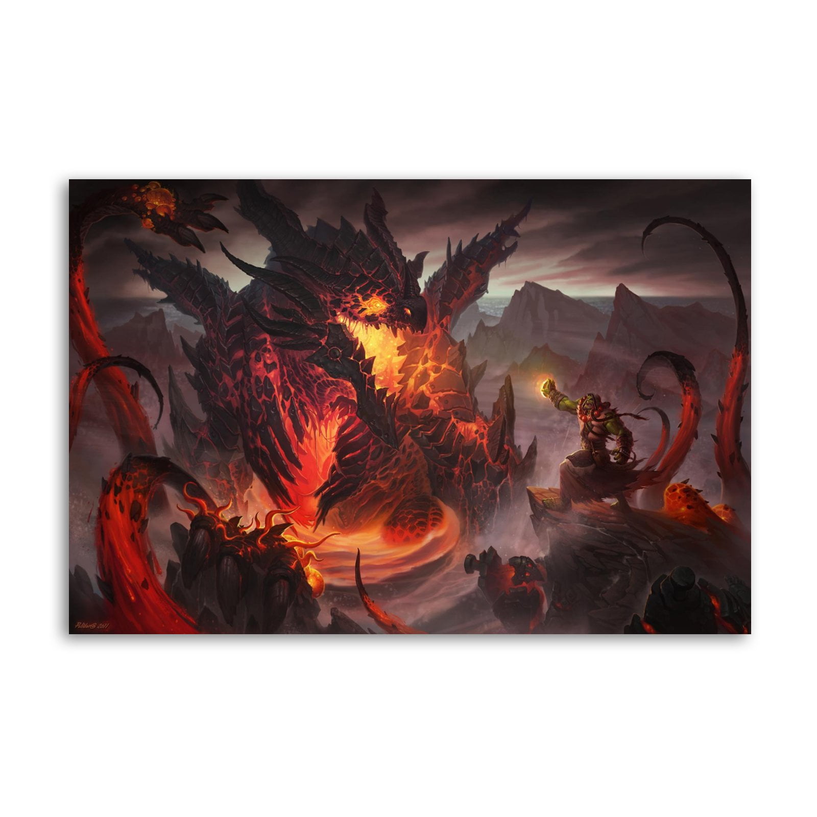 Dragon Cataclysm Deathwing Canvas Art Poster and Wall Art Picture Print ...