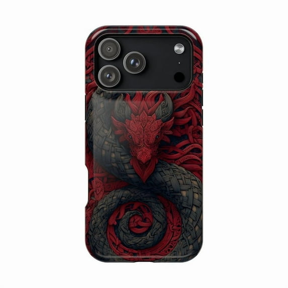 Dragon Celtic Knotwork Red Pattern Mythical Artwork Phone Case for 11 ...