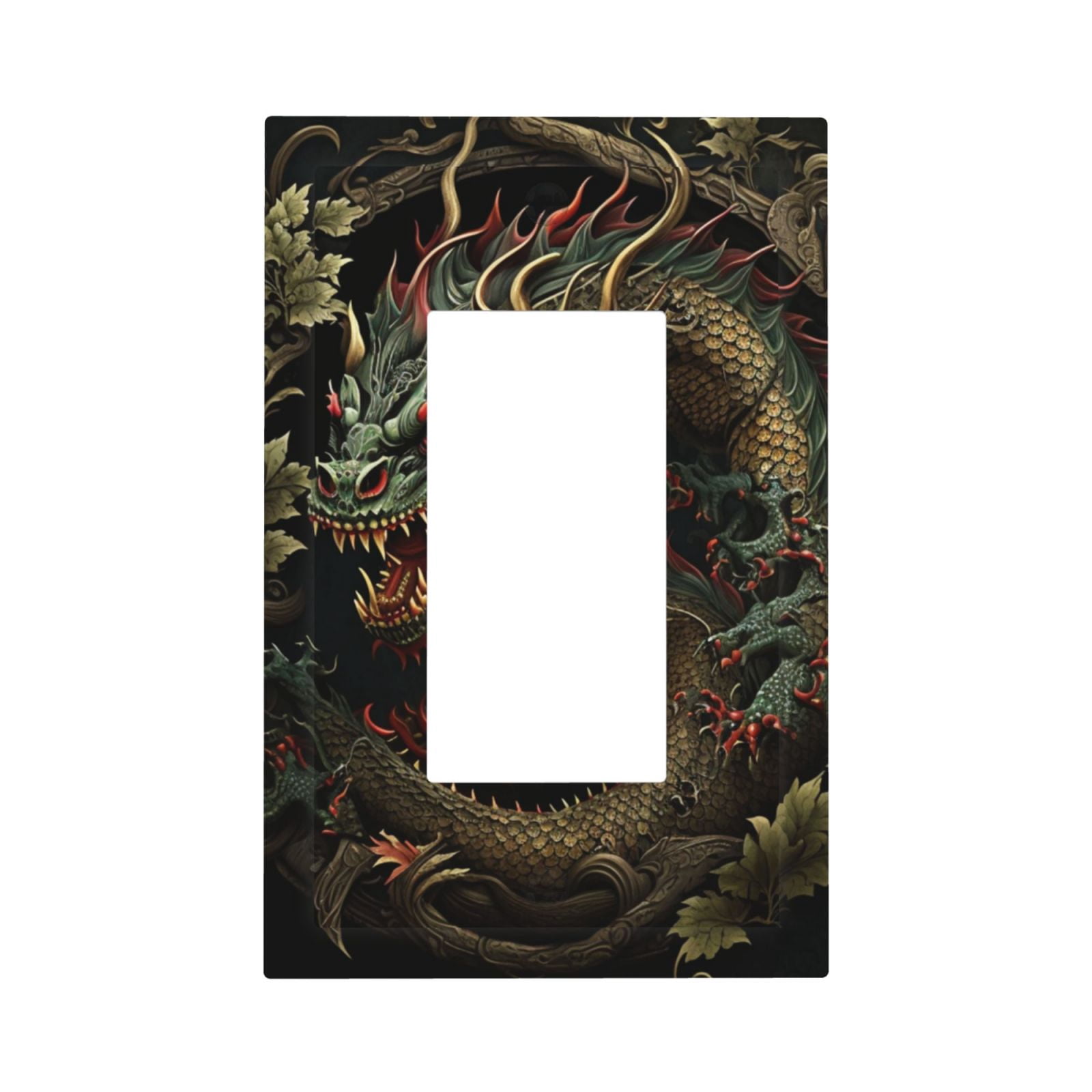 Dragon Chinese Style Chinoiserie Art Cool Single Gang Wall Plate 1 Gang ...
