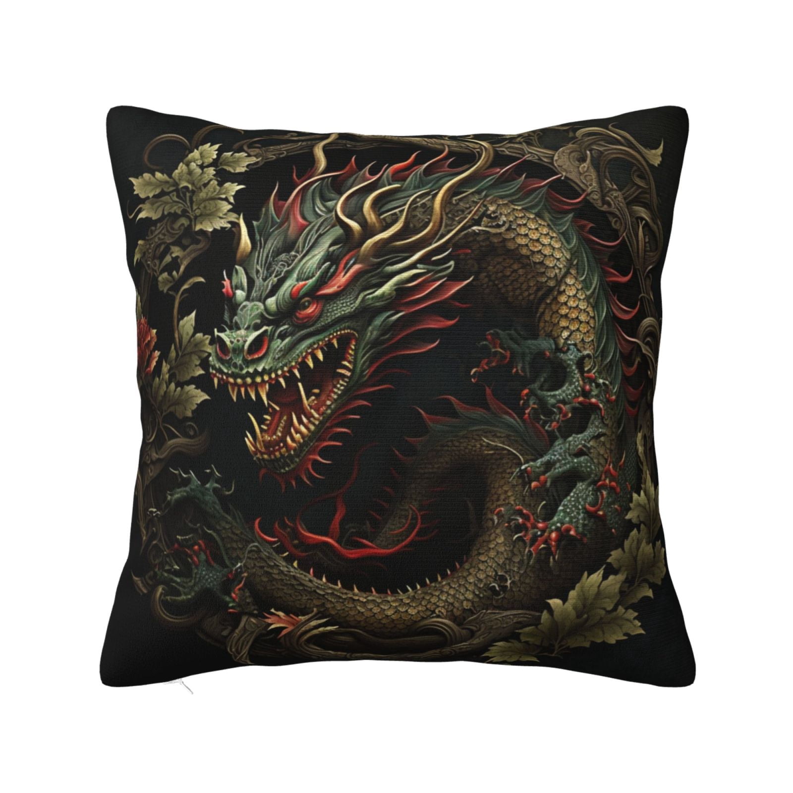 Dragon Chinese Style Chinoiserie Art Cool Throw Pillow Covers ...