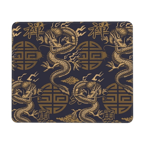 Dragon Chinese Style Chinoiserie Mouse Pad Non-Slip Rubber Gaming ...