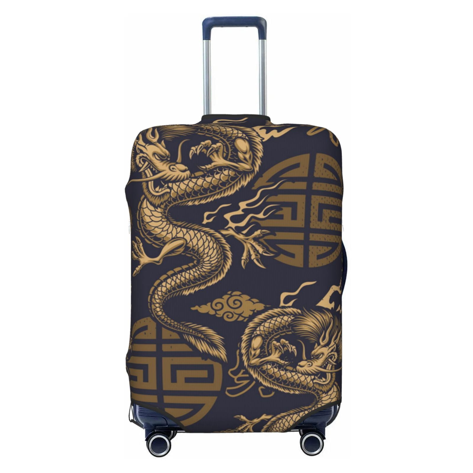Dragon Chinese Style Chinoiserie Travel Luggage Cover Suitcase ...