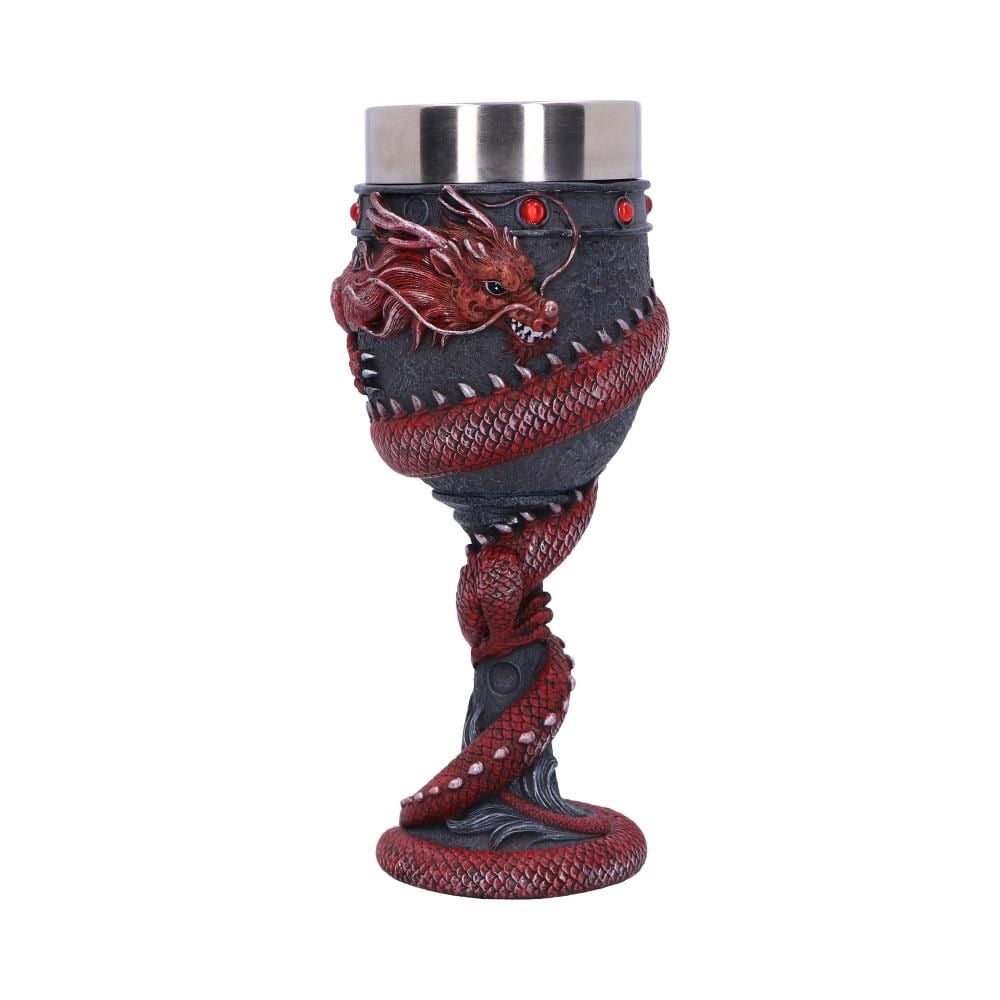Dragon Coil Goblet 20cm Red, Resin w/Stainless Steel Insert - Walmart.com