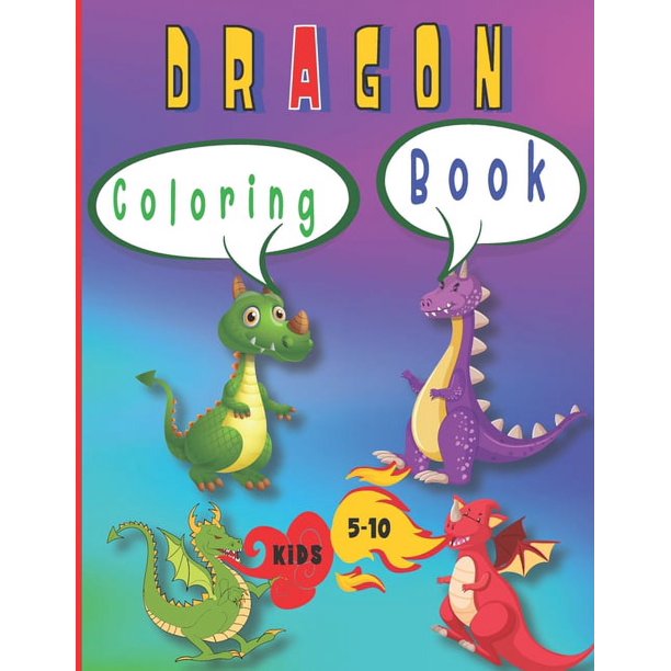 kids dragon coloring book