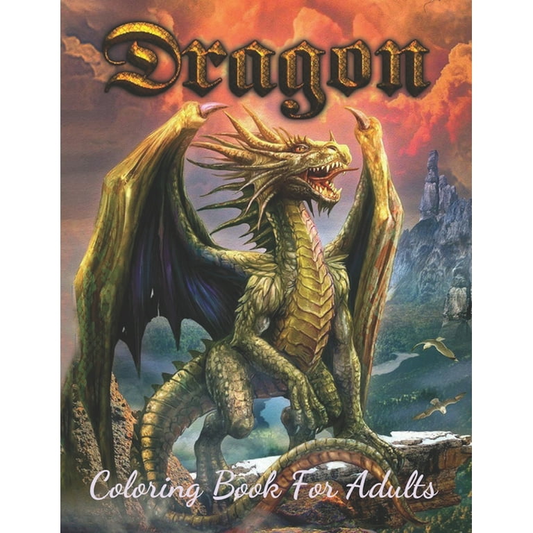 dragon adult coloring book