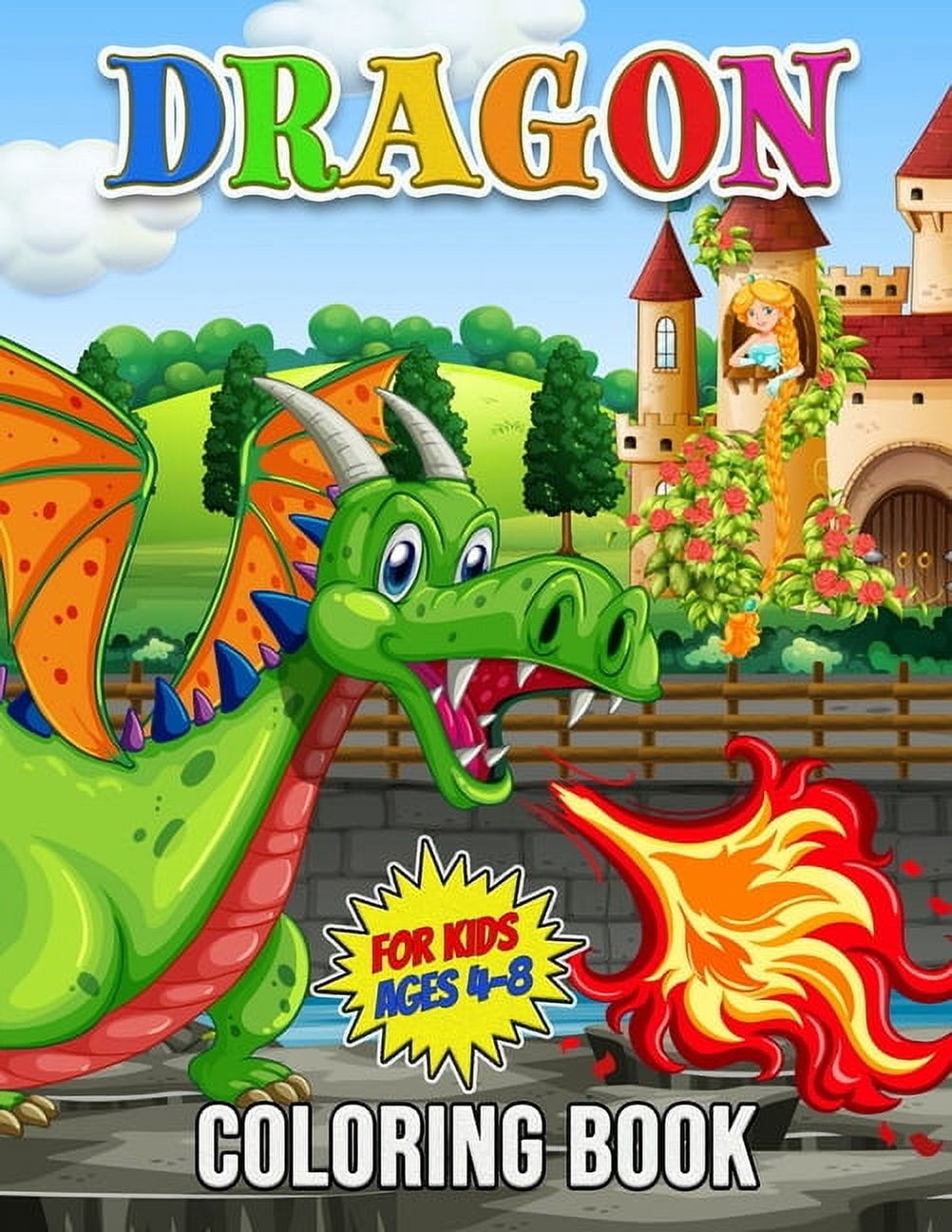 Dragon Coloring Book for Kids Ages 4-8: 30 Unique Illustrations to ...
