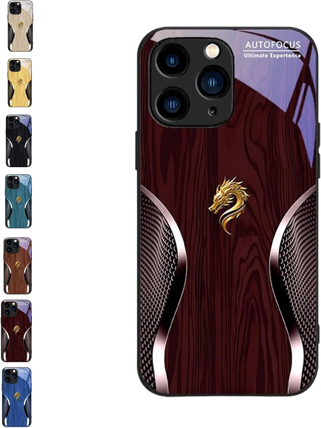 Dragon Compatible with Magsafe Glass Phone Case for iPhone 16/15/14/13/12/11 Plus Pro Max,Dragon ...