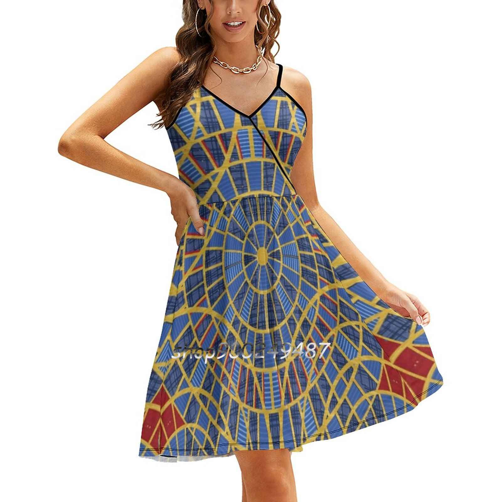 Dragon Con Marriott Cult Carpet Pattern Sweetheart Knot Flared Dress ...