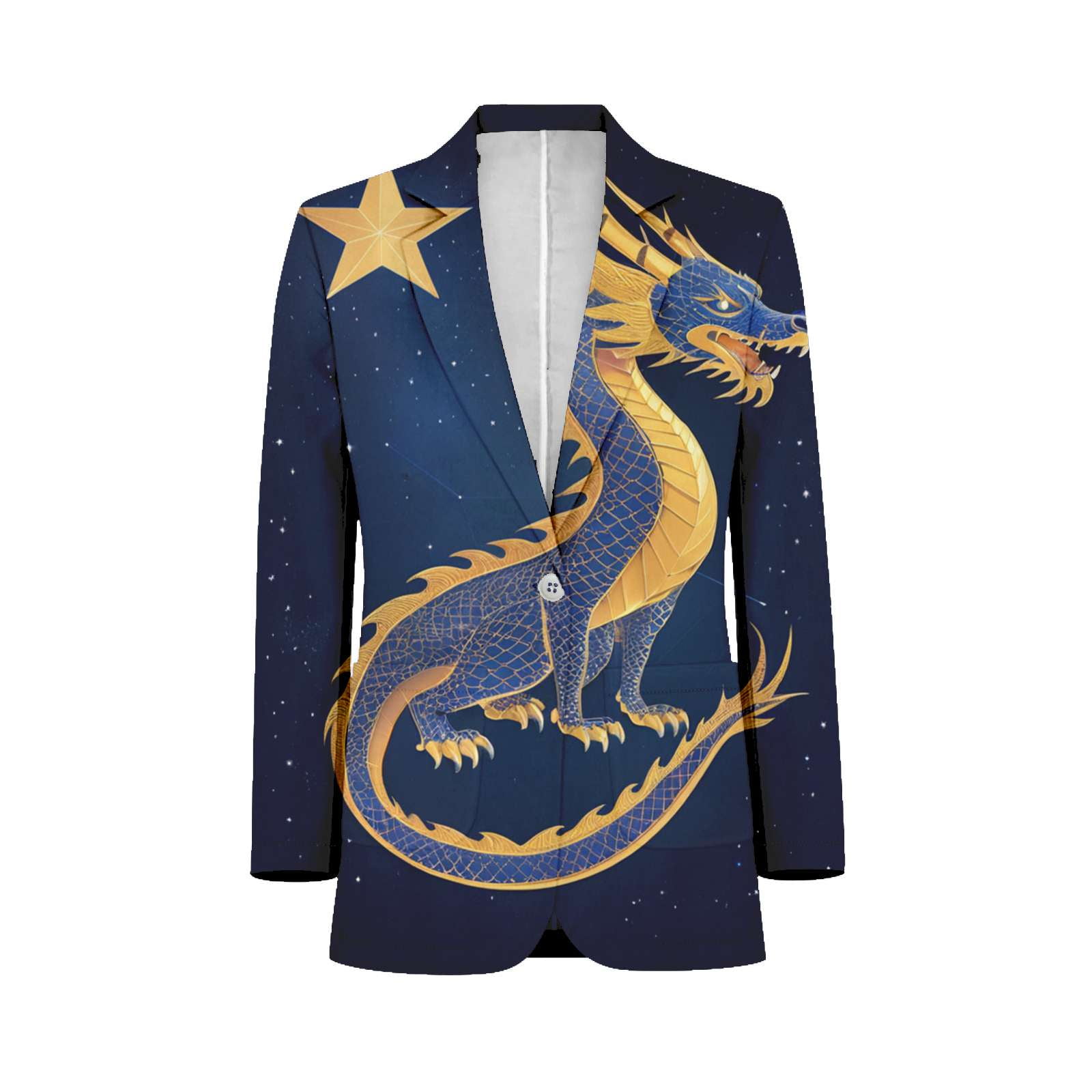 Dragon Constellation Art Customized Men's Suits full man Shawl Collar ...