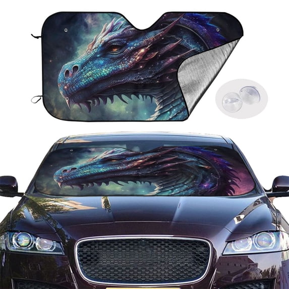 Dragon Cool Art Galaxy Windshield Sunshade Sun Shade Front Window Car ...