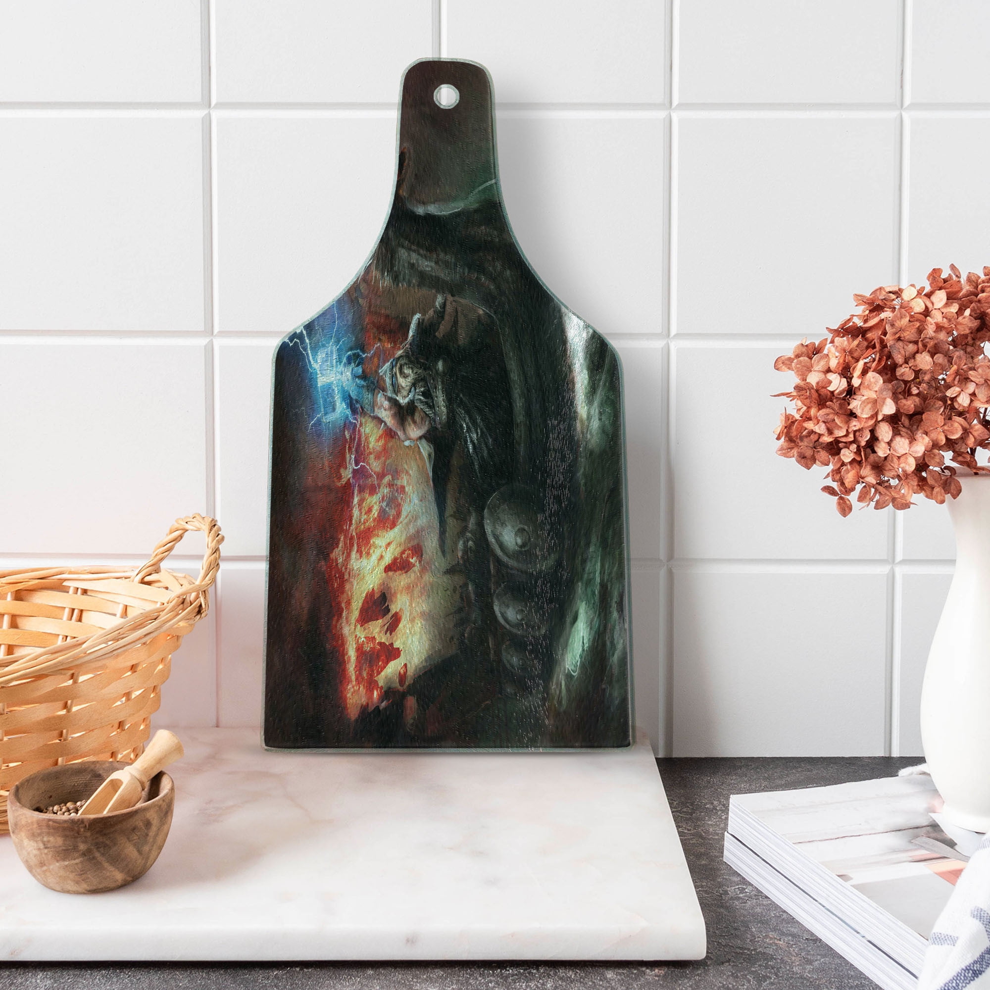 Dragon Cutting Board, Imaginary Wrath of Vikings Royal Boat Animal Head ...