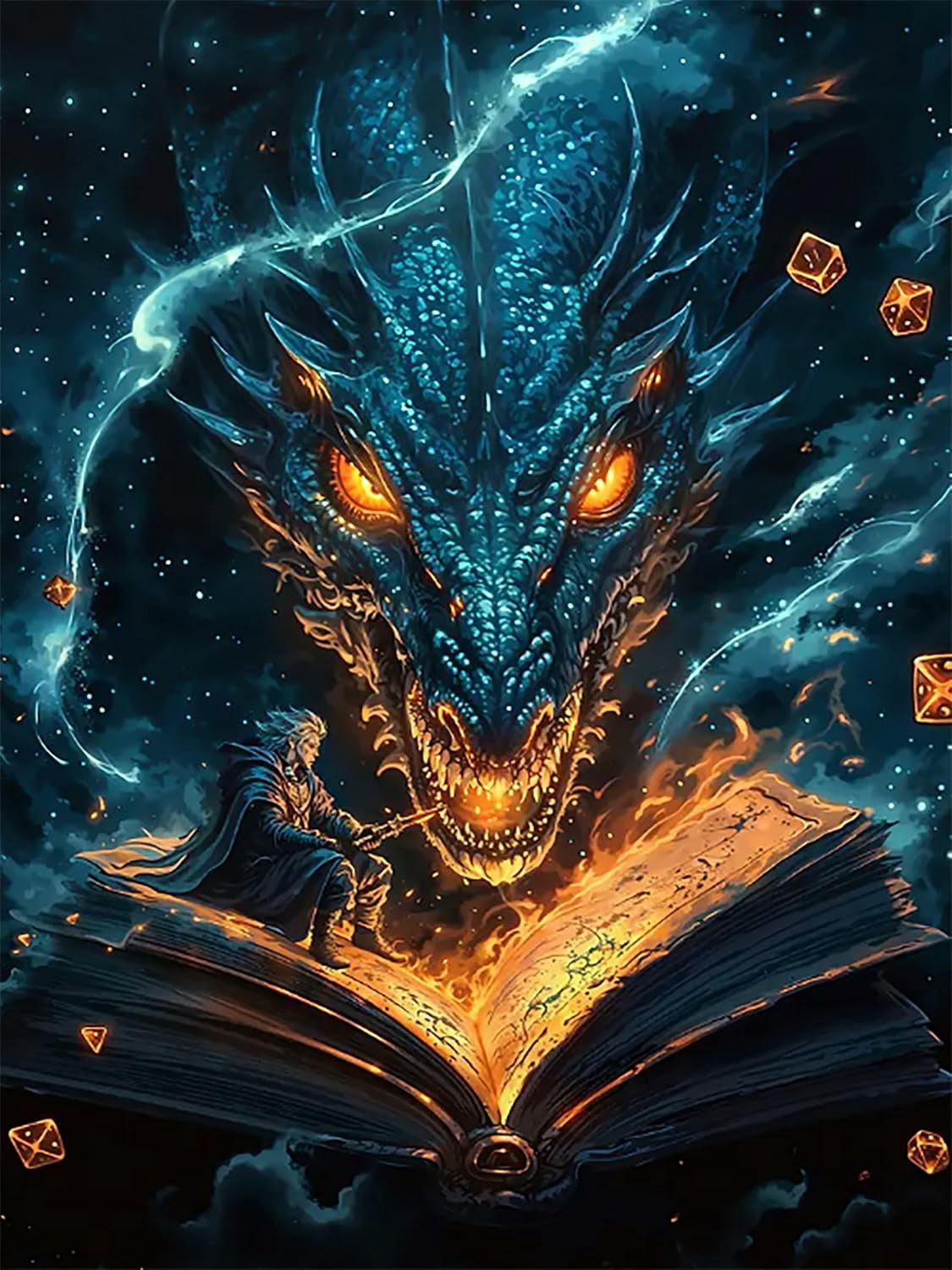 Dragon Diamond Art Kits for Adults - Book Diamond Painting Kits for ...