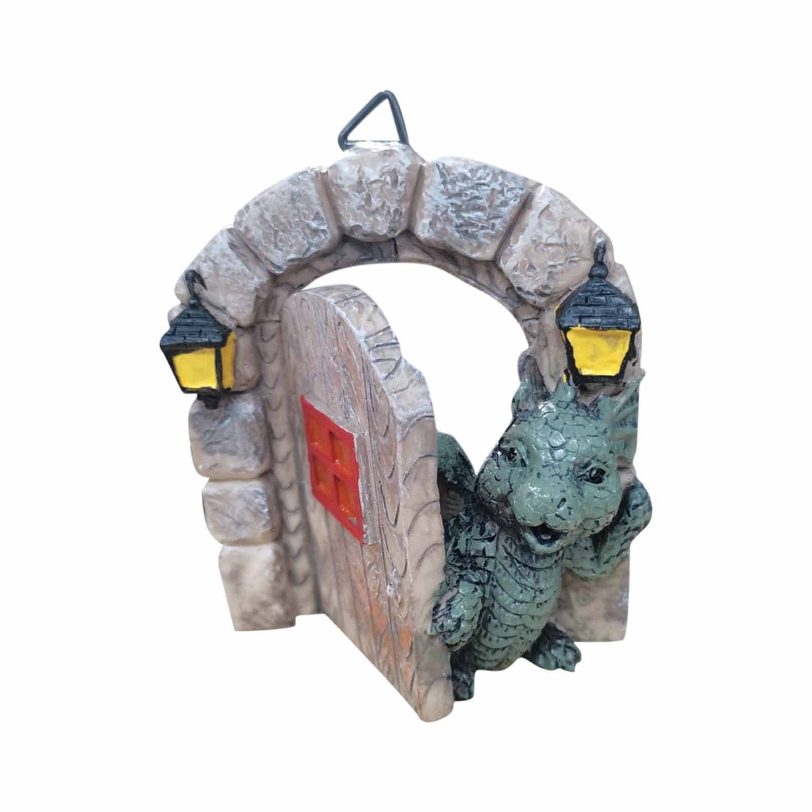 Dragon And Dinosaur Statues Decor, Insets, Windows, Creative Decoration ...