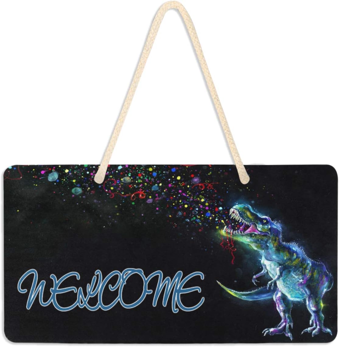 Dragon Door Sign Plaque with Rope Door PlagueWelcome Hanging Sign Wall ...