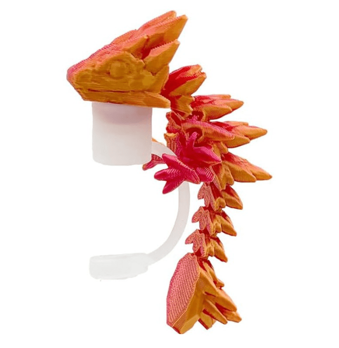 Dragon Dragon Straw Cap: 3D Dragon Straw Cover Water Bottle Straw ...
